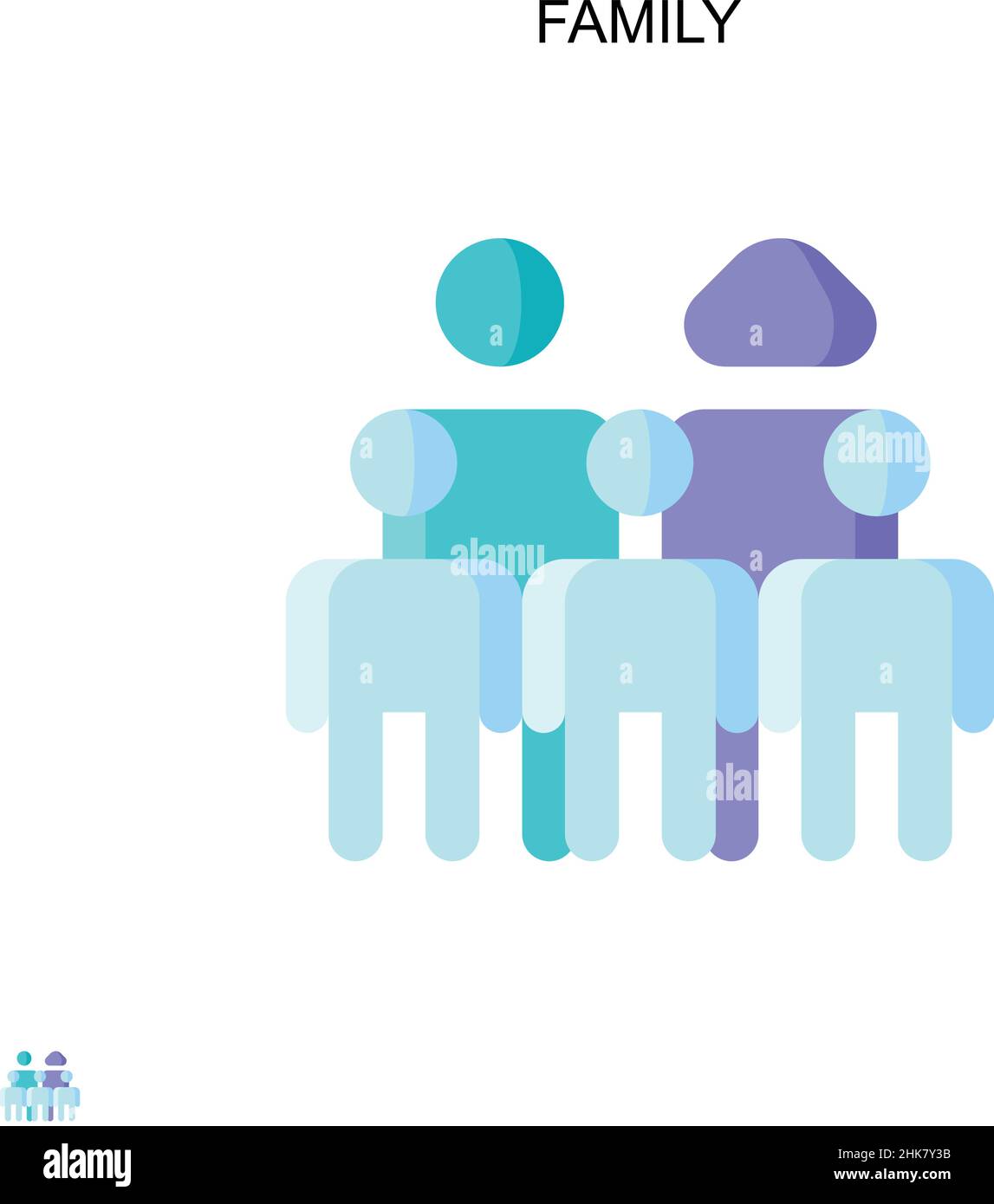 Family Simple vector icon. Illustration symbol design template for web ...