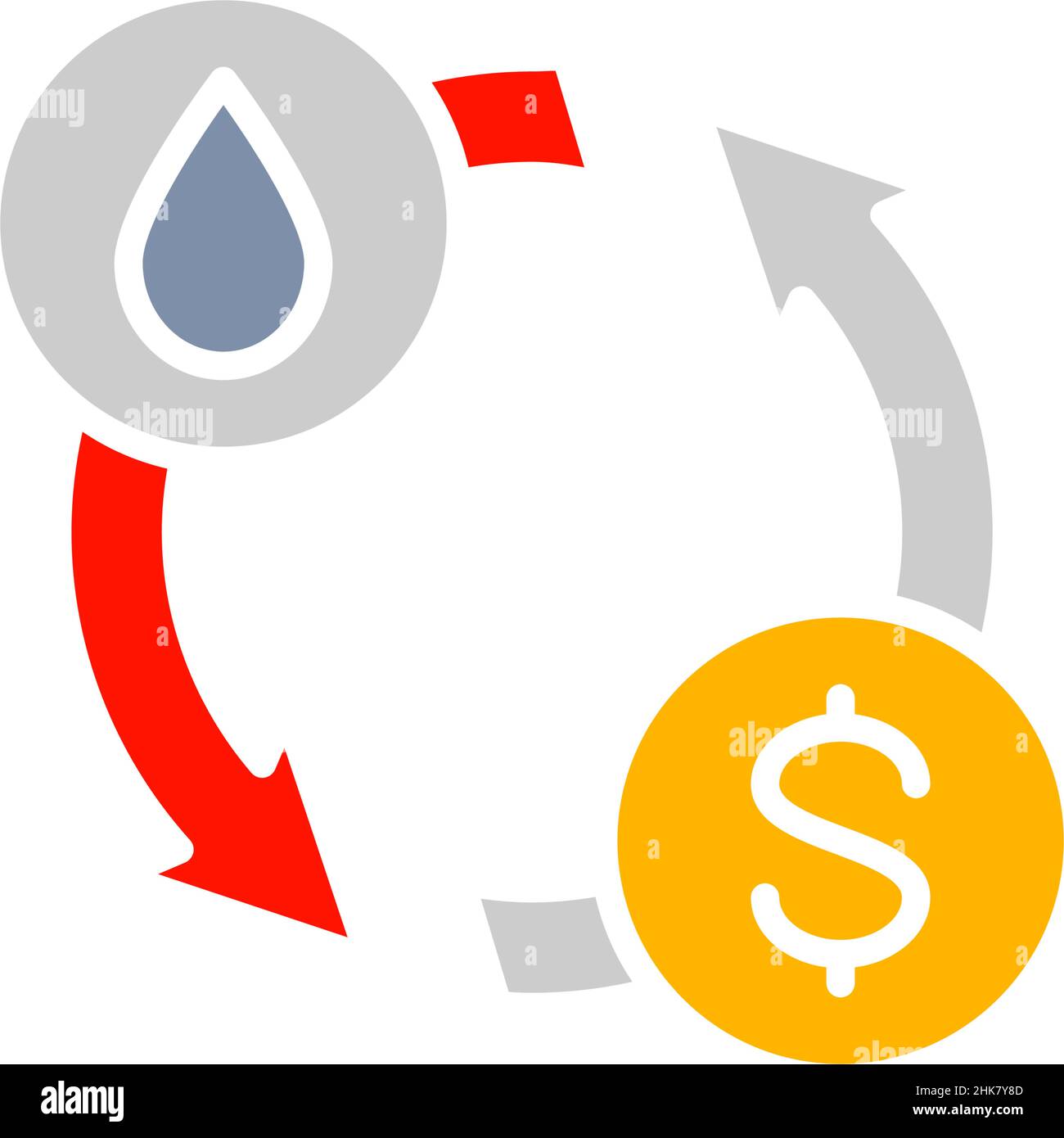 White line dollar plant icon Cut Out Stock Images & Pictures - Alamy