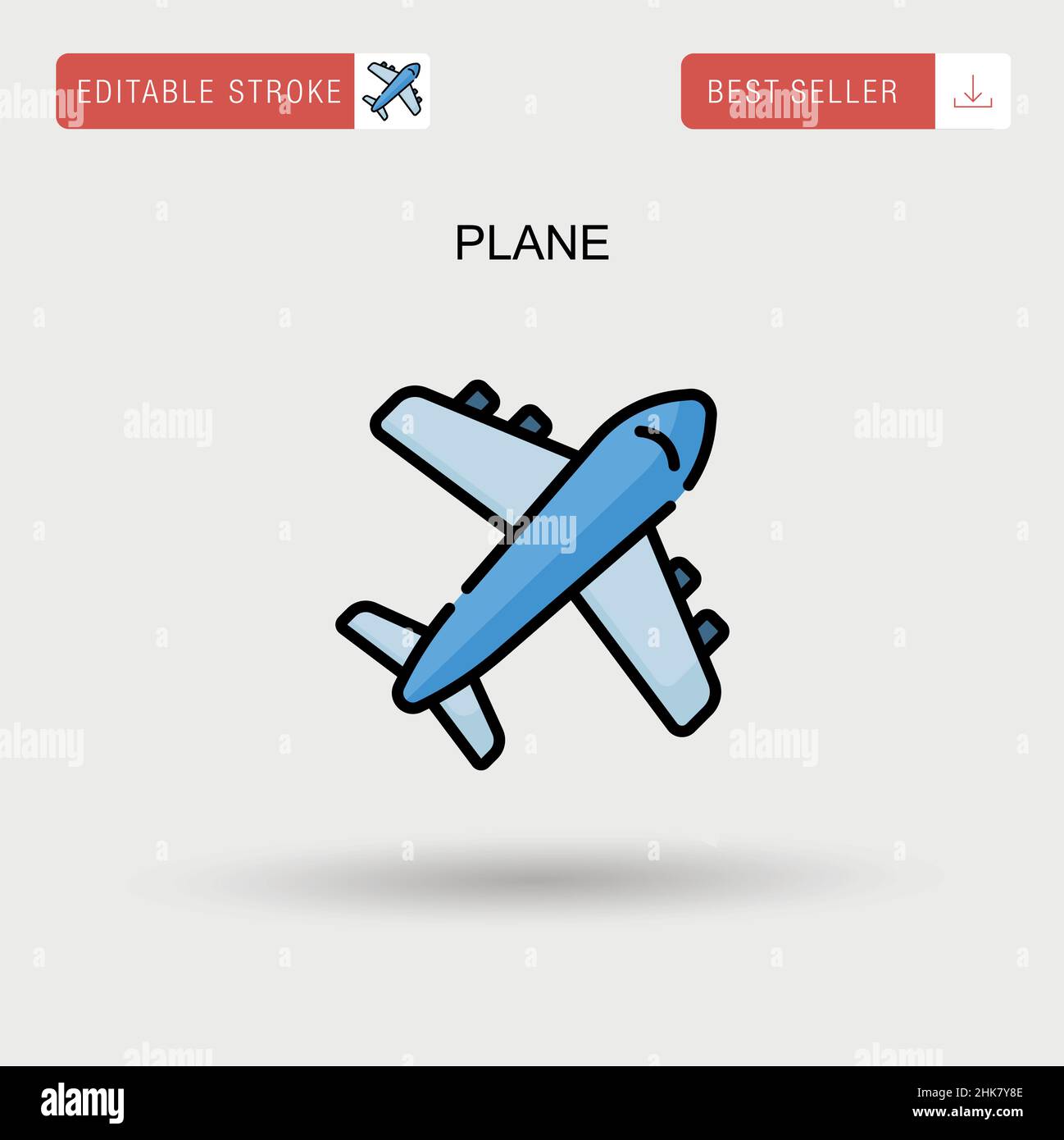 Plane Simple vector icon Stock Vector Image & Art - Alamy
