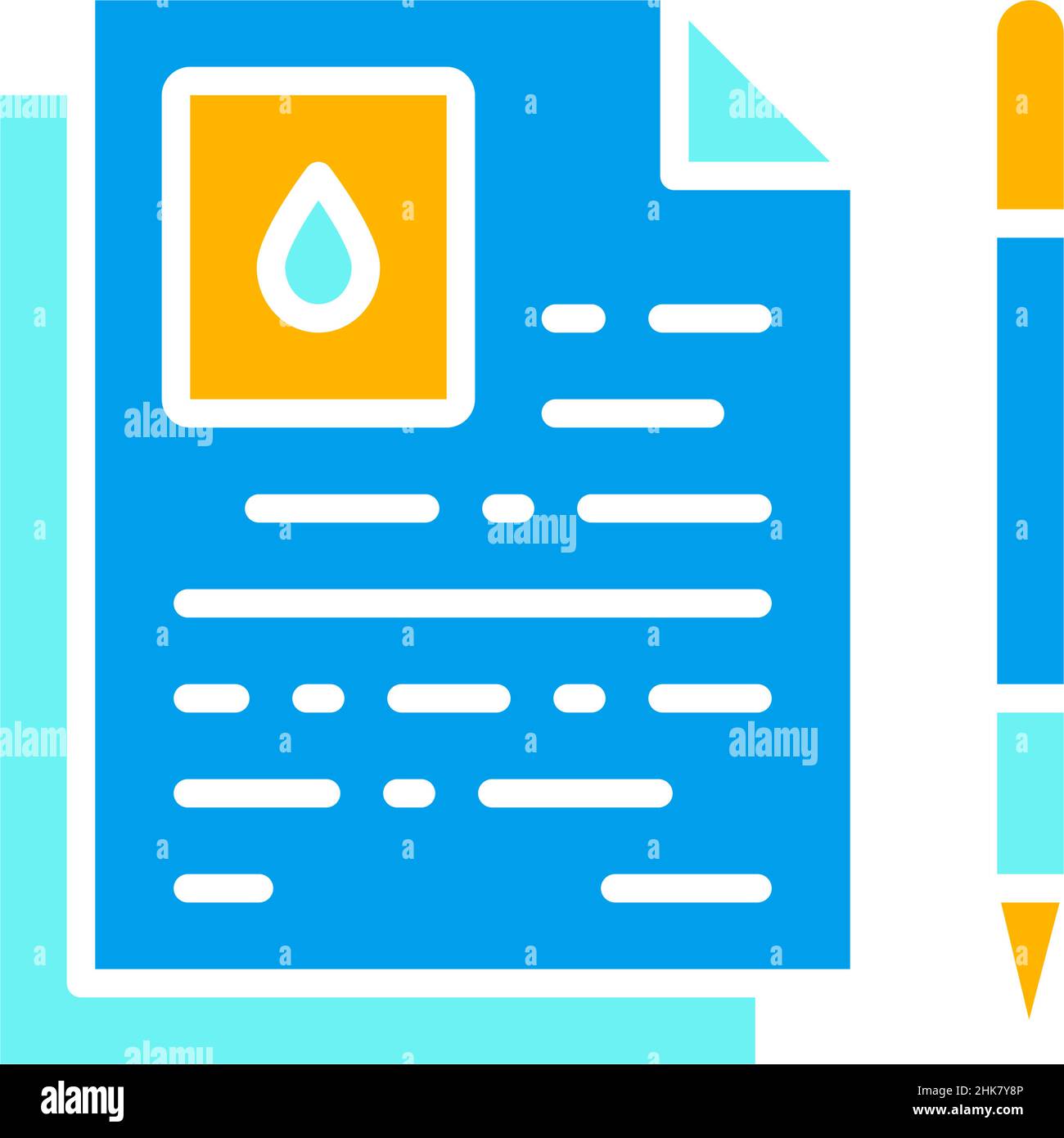 Vector oil contract, water agreement white line icon Stock Vector Image ...