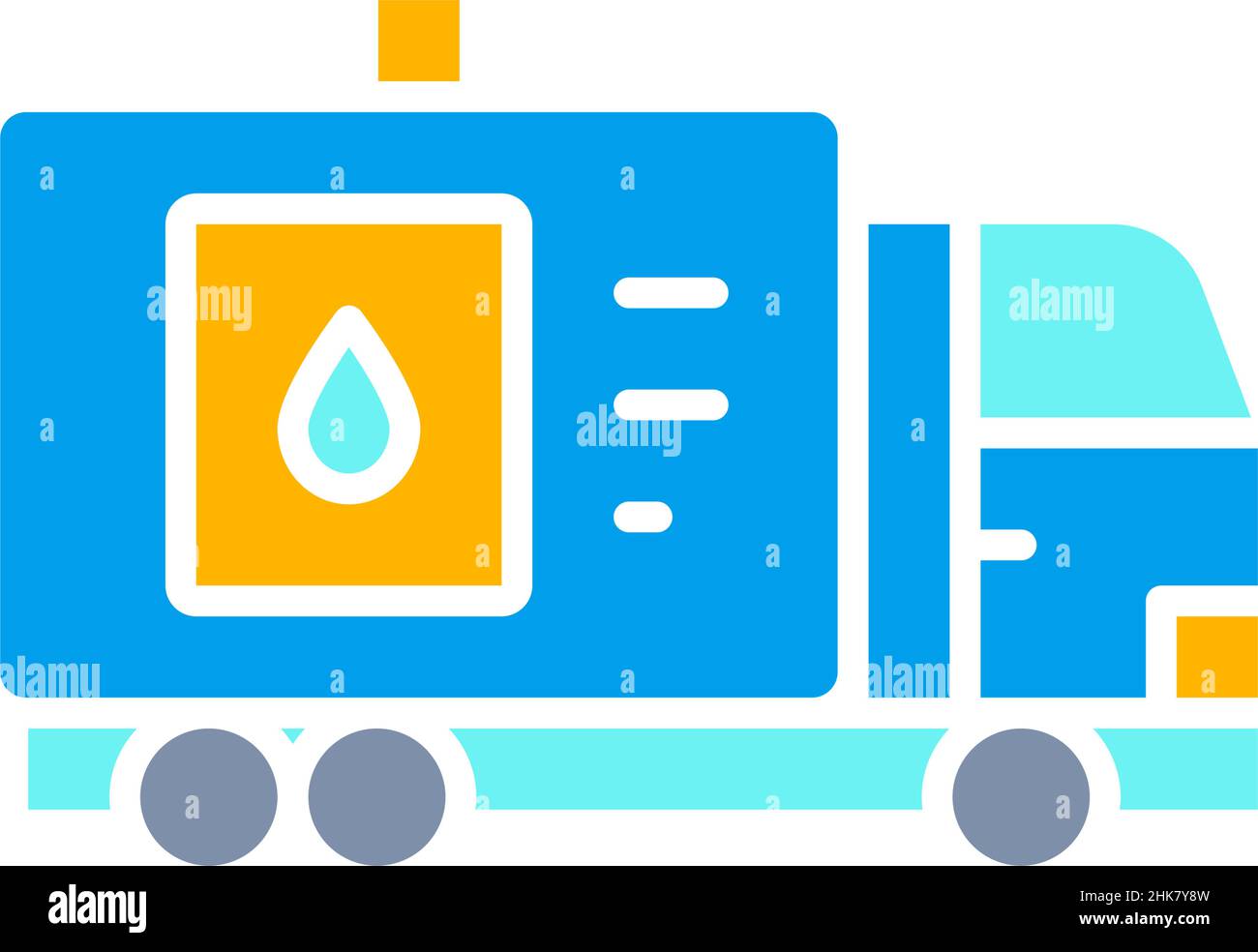 Vector fuel truck, car with oil tank, water transfer, transportation ...