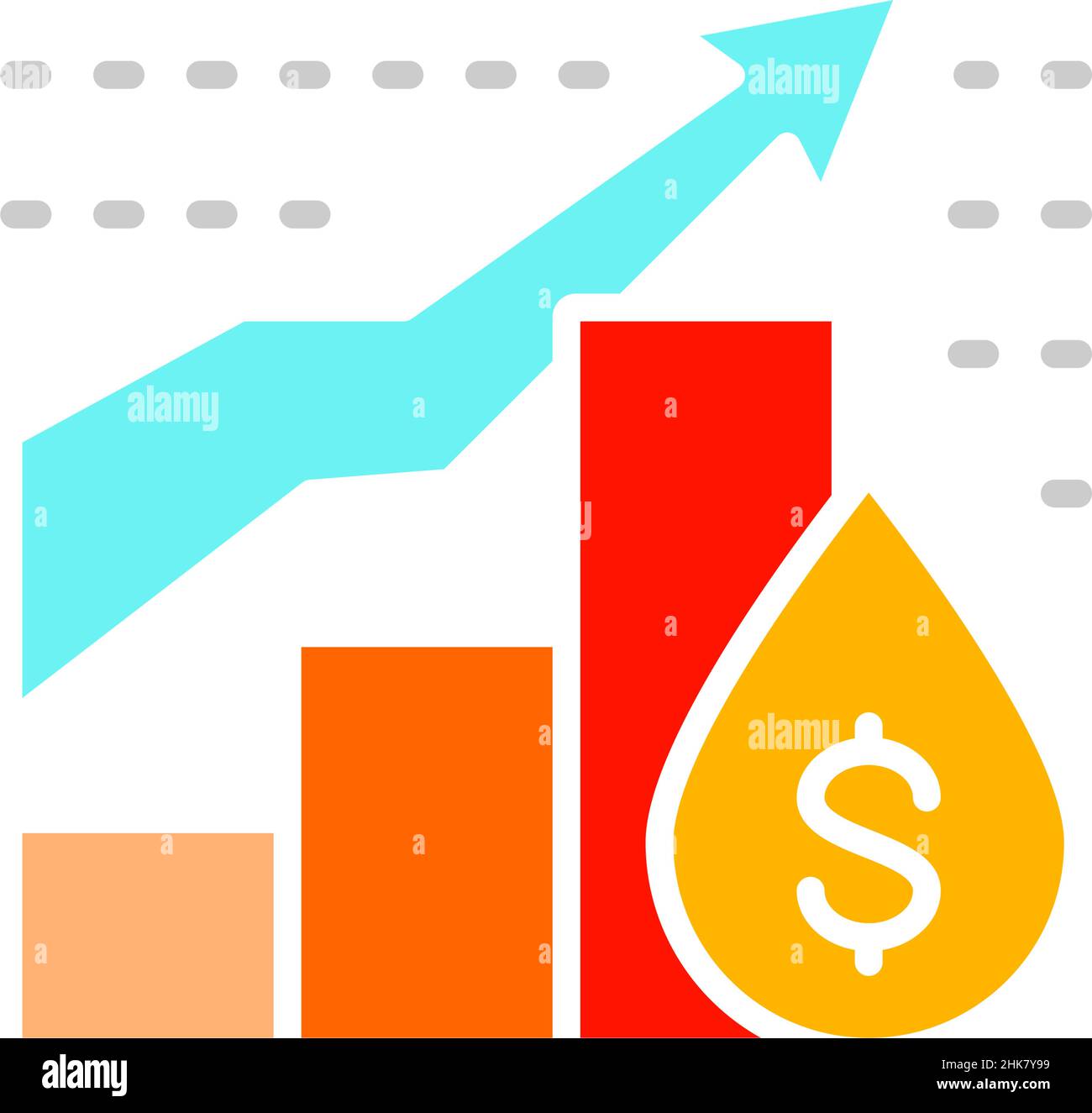 White oil price increase icon hi-res stock photography and images - Alamy
