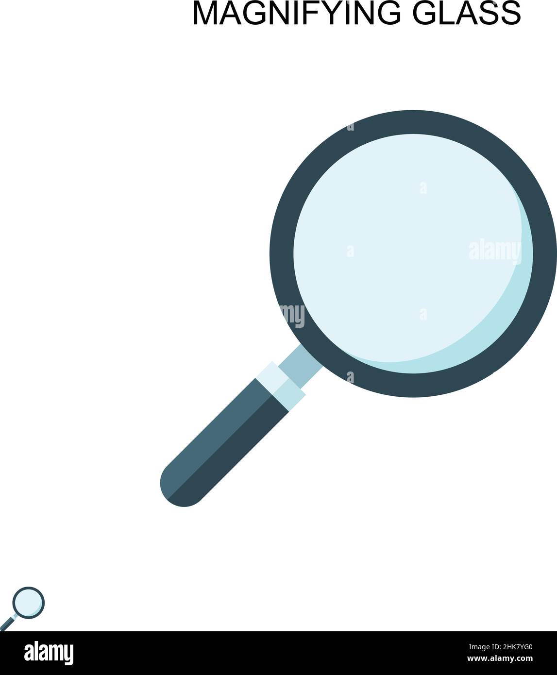 Magnifying glass Simple vector icon. Illustration symbol design ...