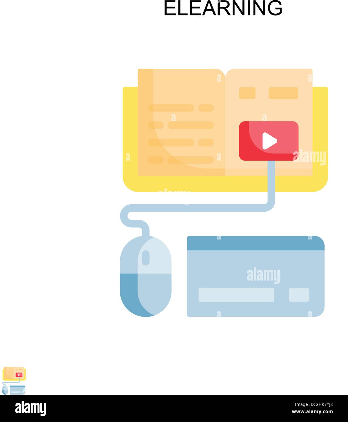 Elearning Simple vector icon. Illustration symbol design template for ...