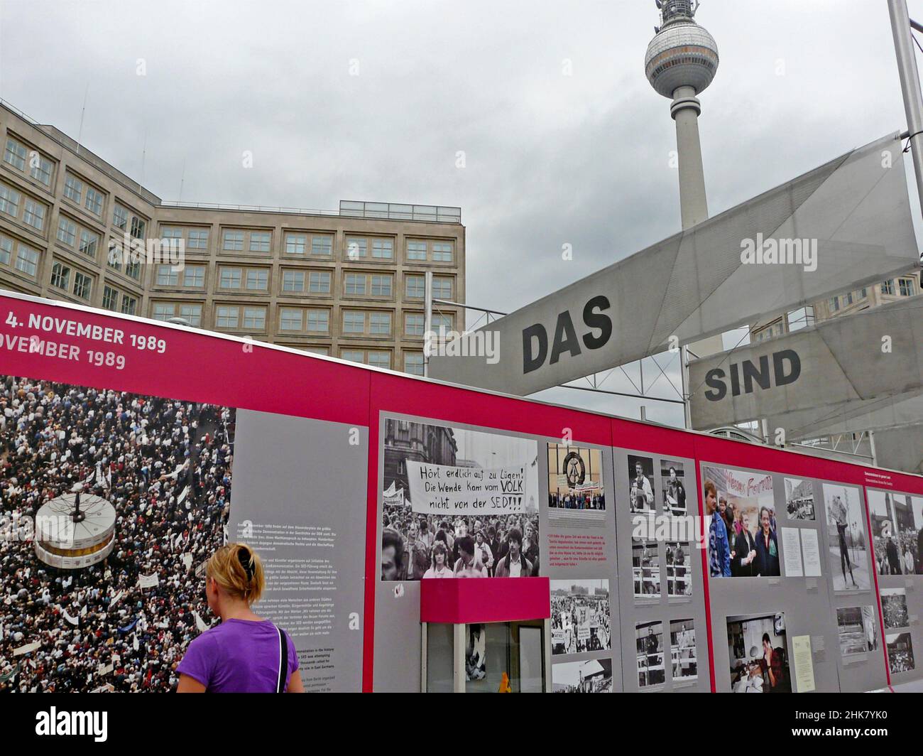 Exhibition on the Peaceful Revolution on Alexanderplatz, with the ...
