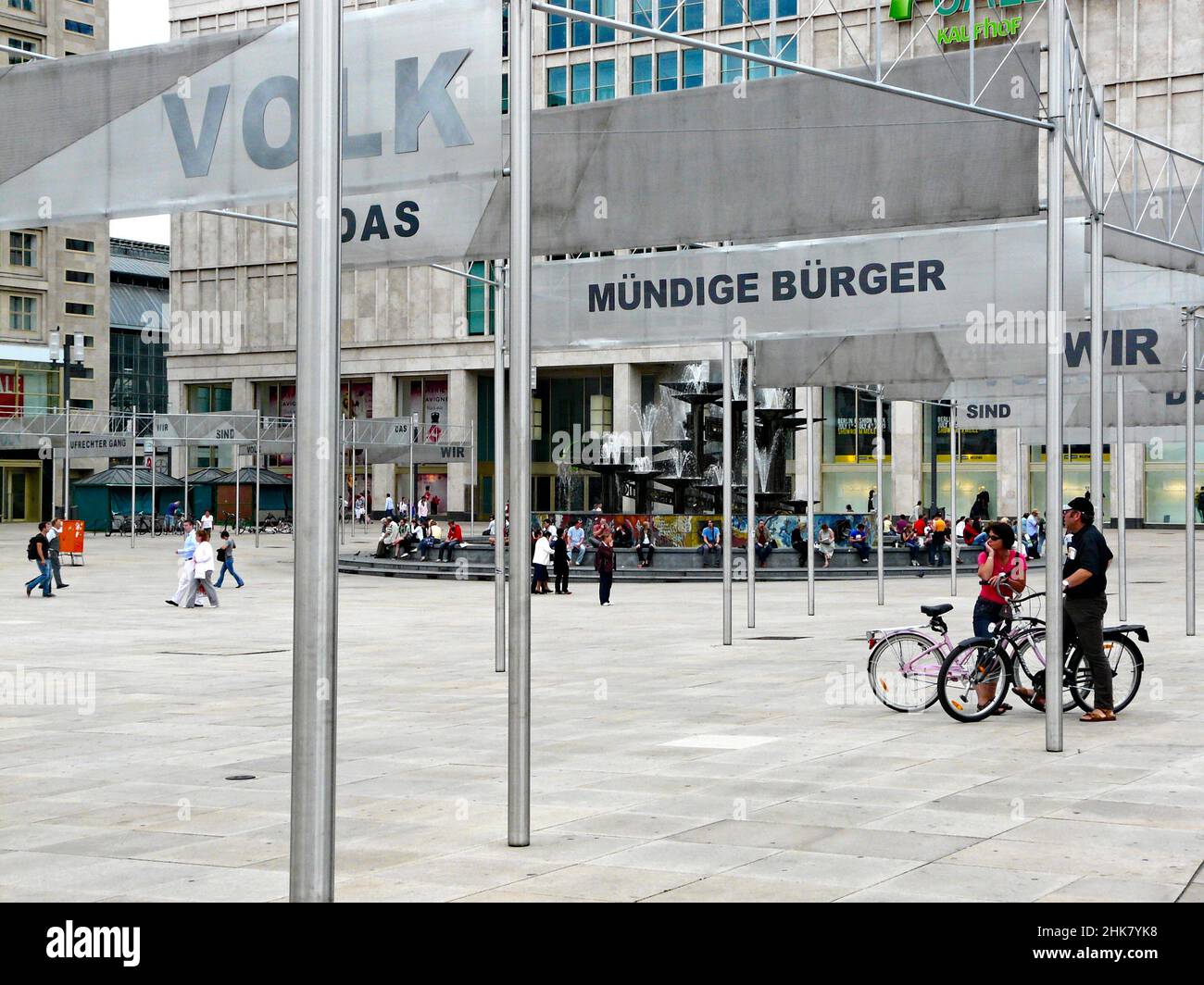 Open-air exhibition on Alexanderplatz in Berlin to mark the 20th ...