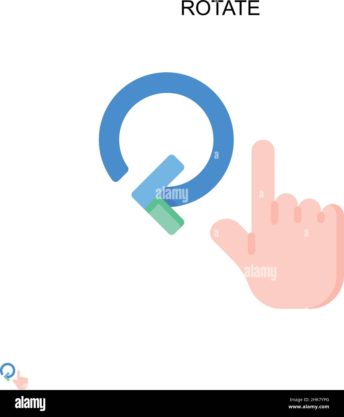 Rotate Simple vector icon. Illustration symbol design template for web ...