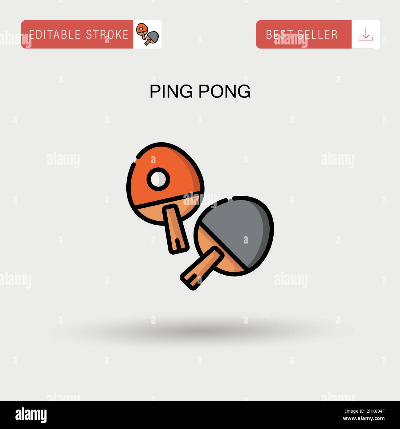 Ping pong Simple vector icon Stock Vector Image & Art - Alamy
