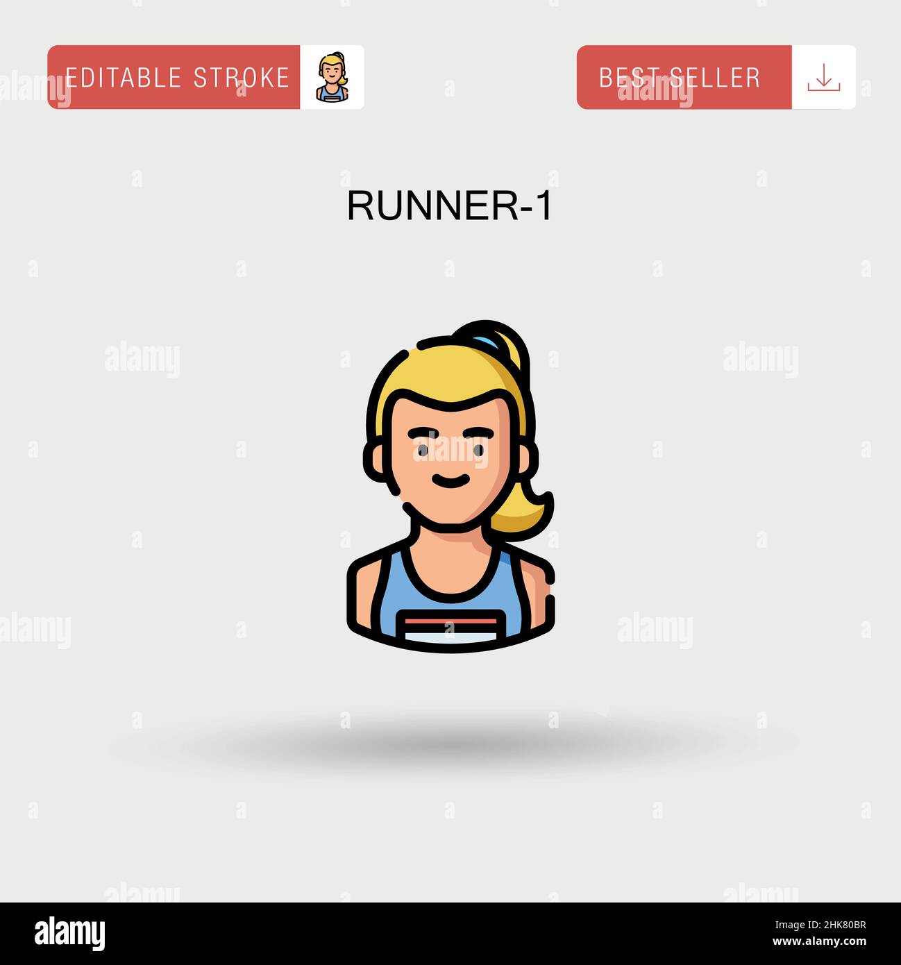 One runner Stock Vector Images - Alamy