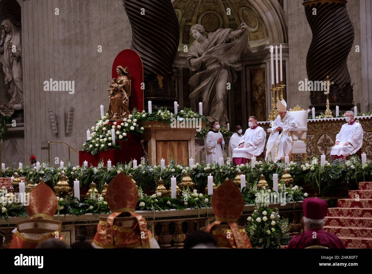 Vatican City, Italien. 02nd Feb, 2022. Pope Francis "feast of candles ...