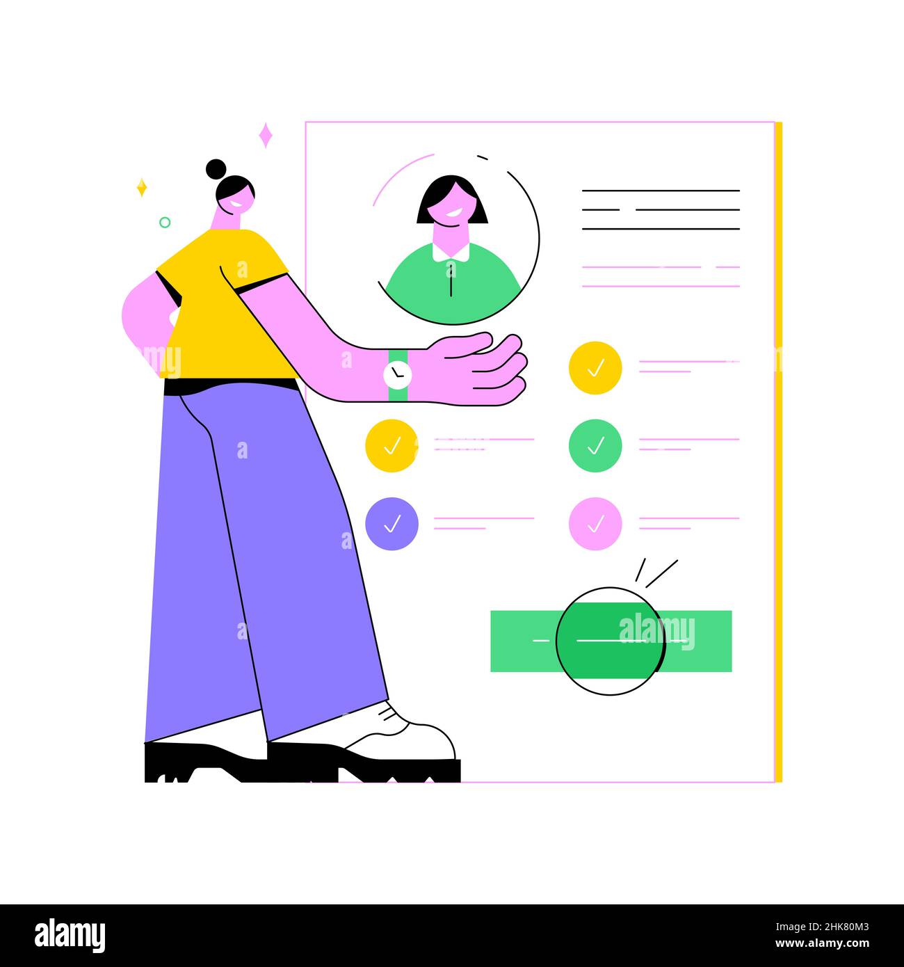 Apply for jobs abstract concept vector illustration. Job application ...