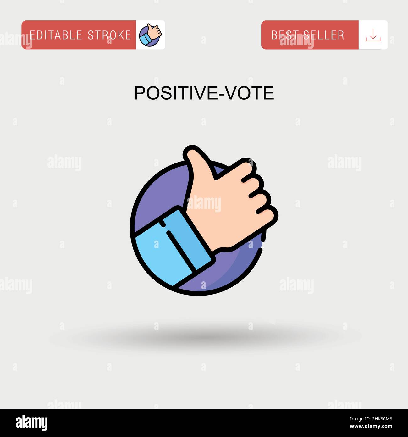 Positive evaluation icon Stock Vector Images - Alamy