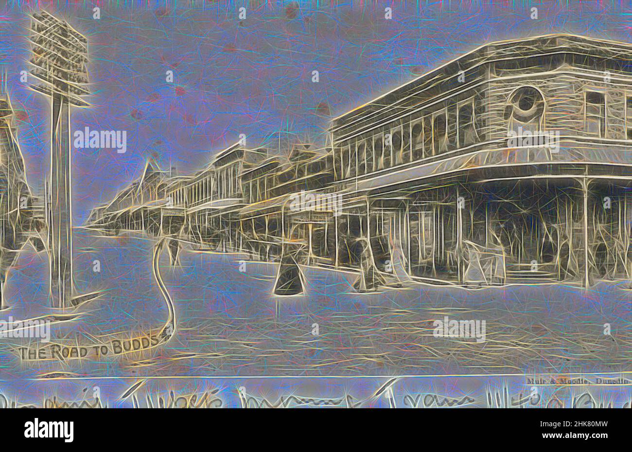 Inspired by Street scene, Timaru, Muir & Moodie studio, 1900-1903 ...