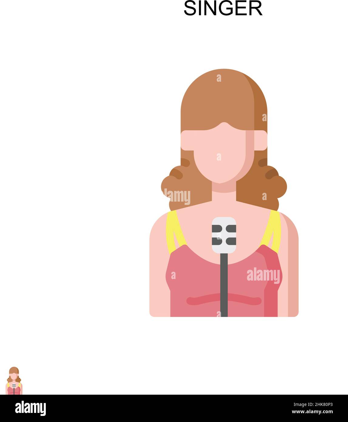 Singer Simple vector icon. Illustration symbol design template for web ...