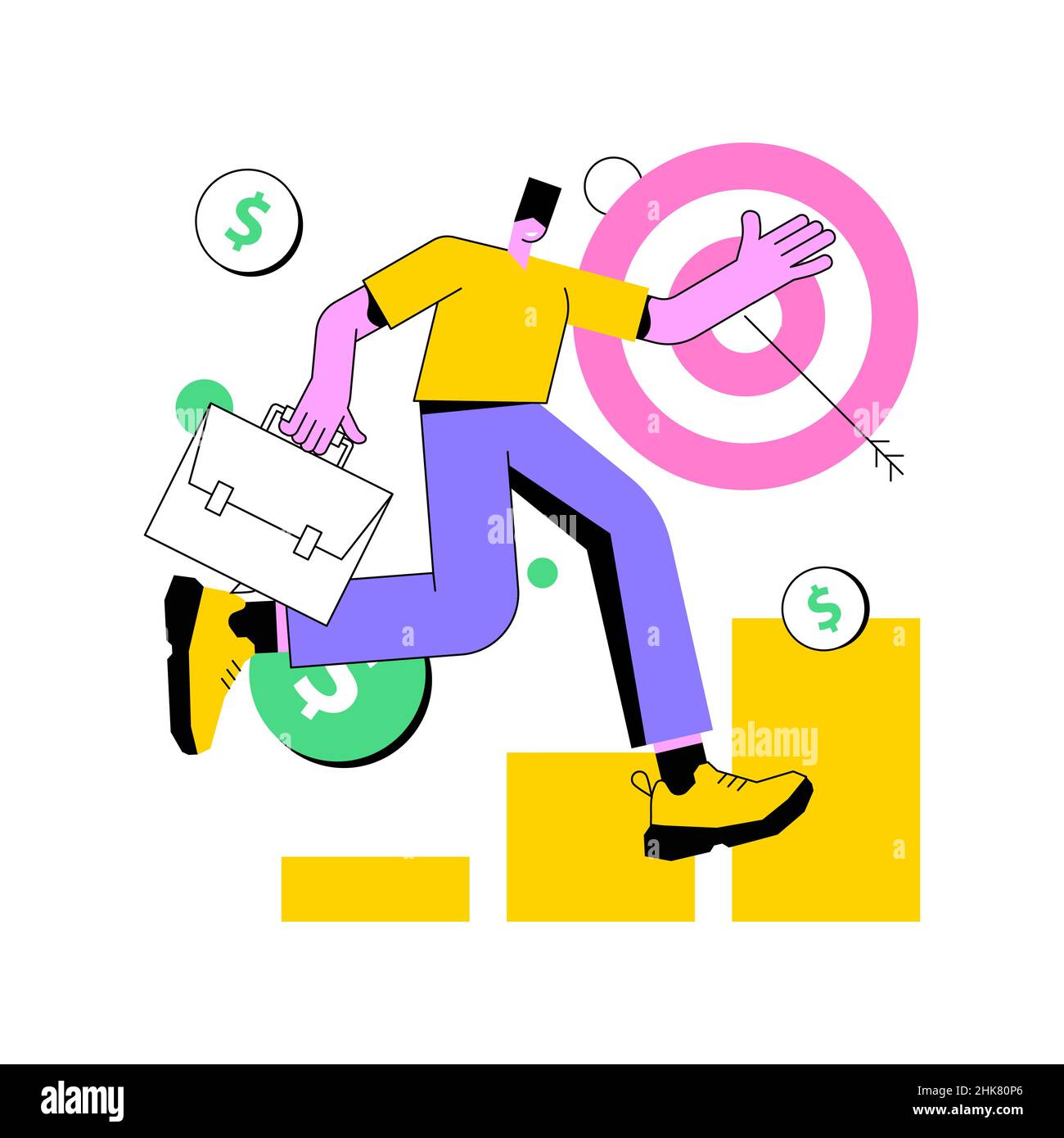 Career growth abstract concept vector illustration. Career development ...
