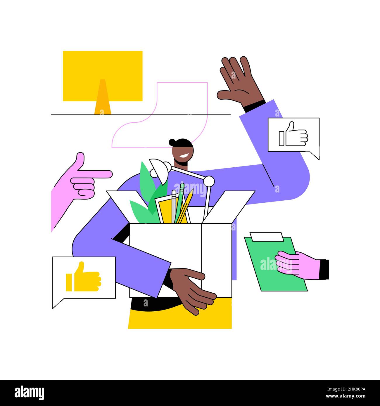 New team members abstract concept vector illustration. Adaptation, join ...