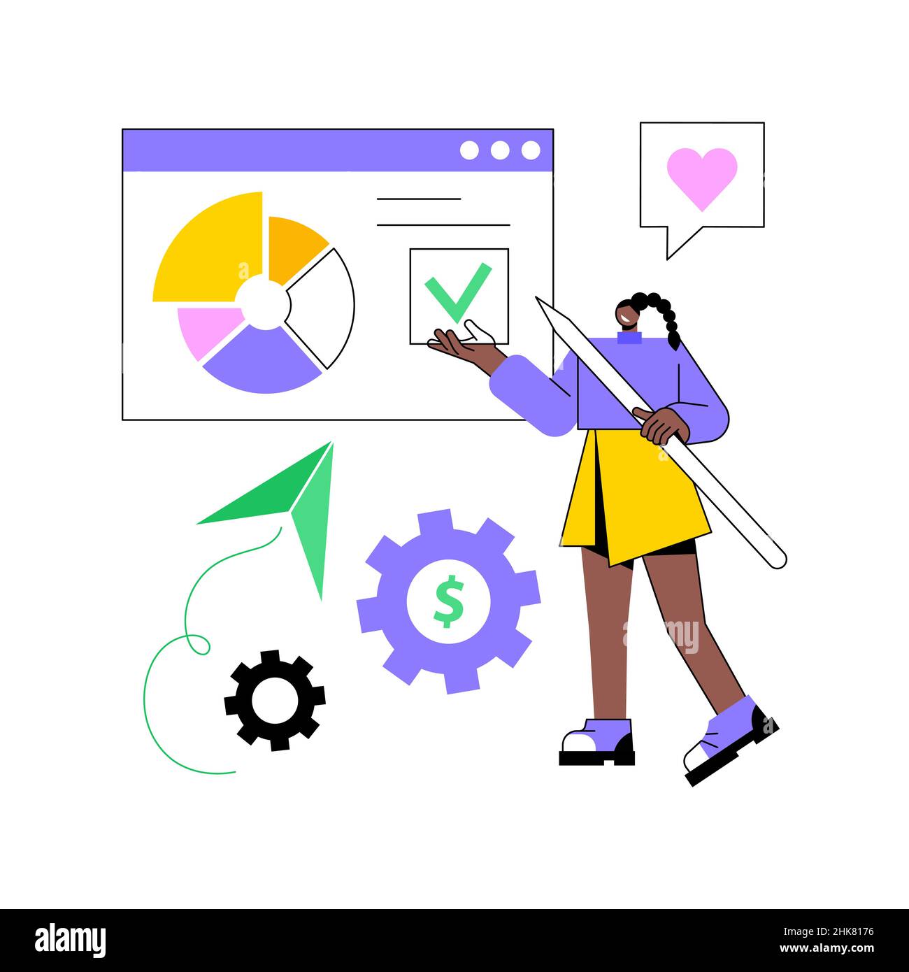 Business solution abstract concept vector illustration. Business ...