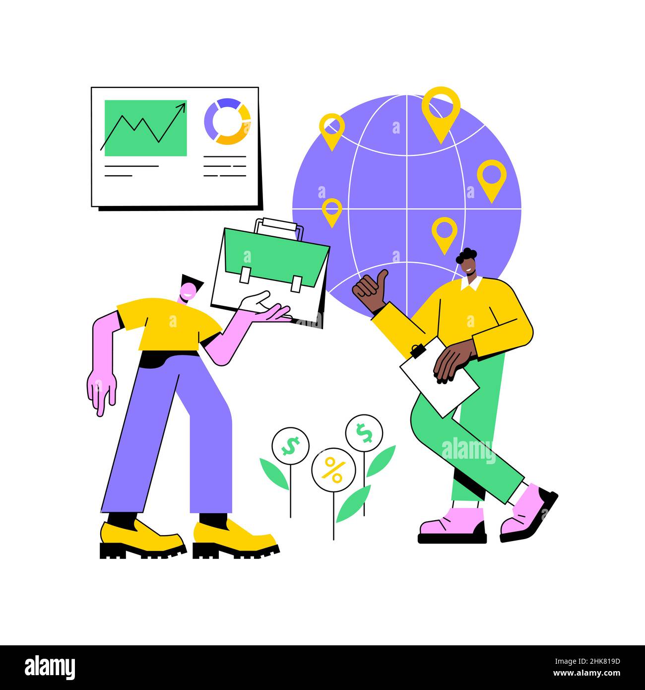 International business abstract concept vector illustration. Global ...