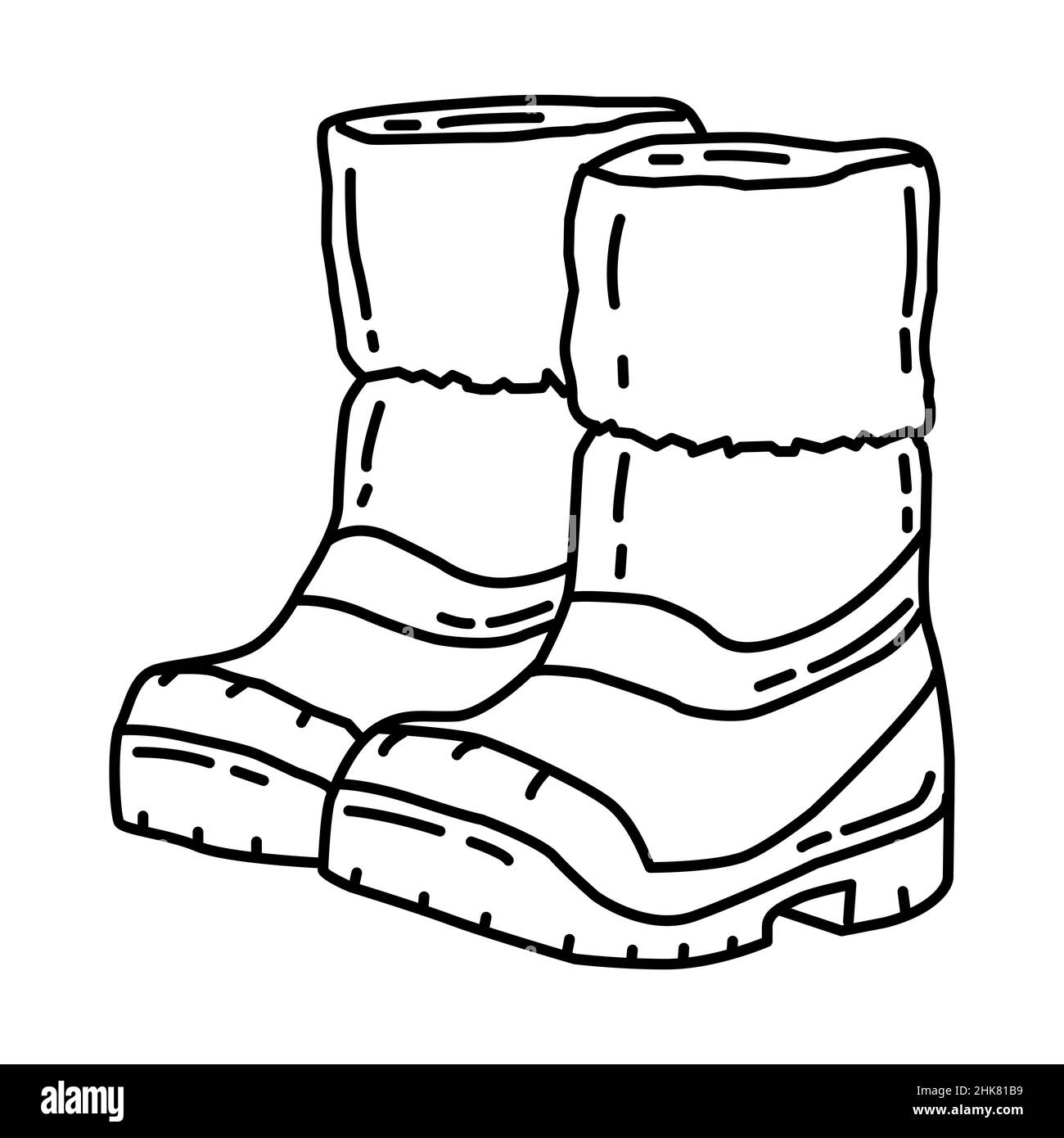 Snow Boot Clipart Black And White