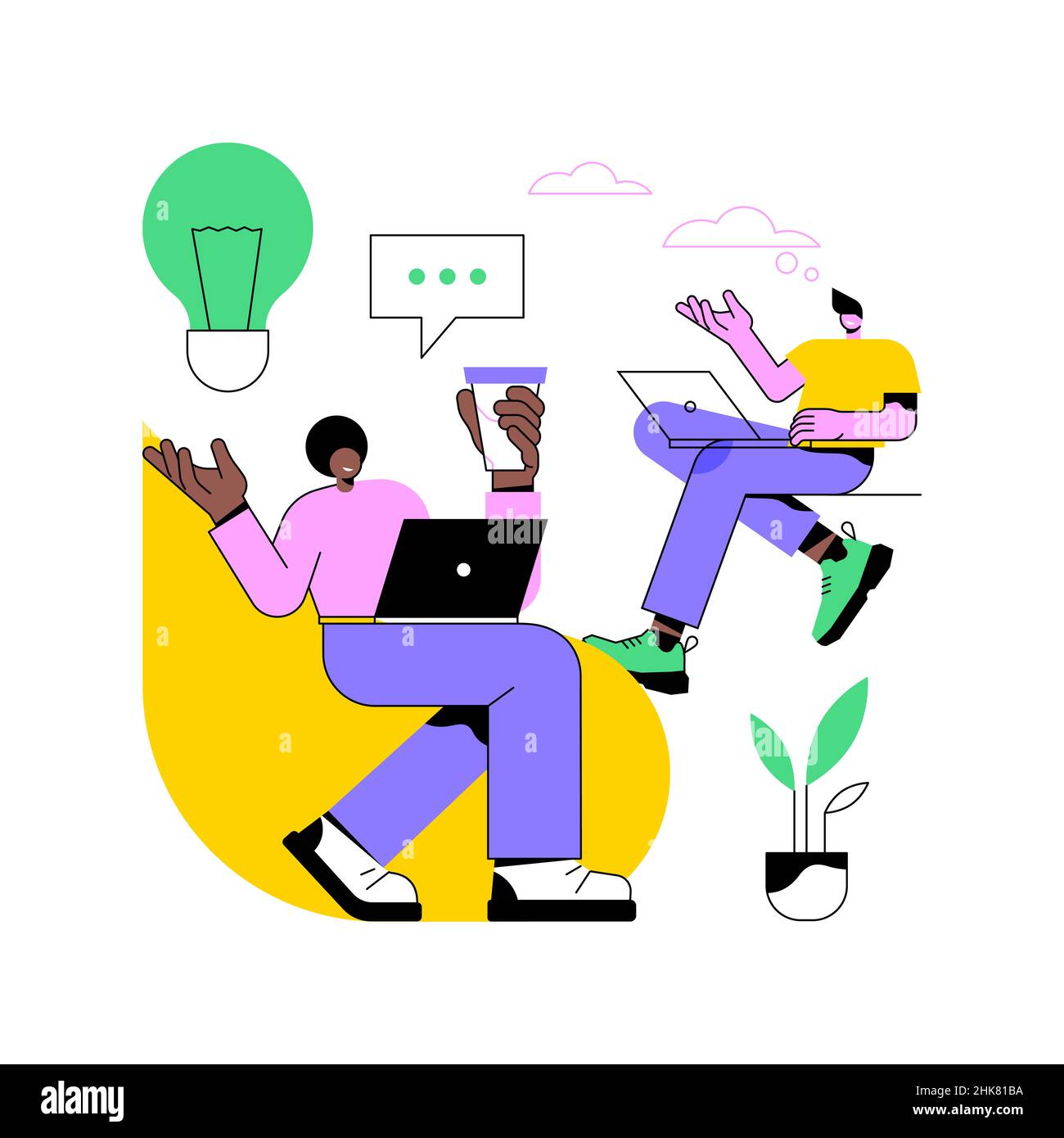 Startup hub abstract concept vector illustration. Startup incubator ...