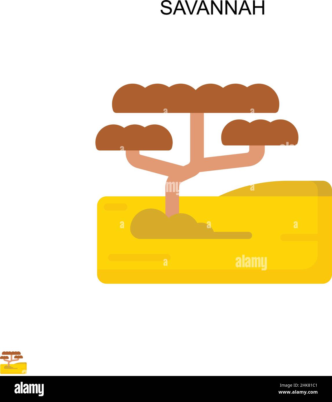 Savannah Simple vector icon. Illustration symbol design template for ...