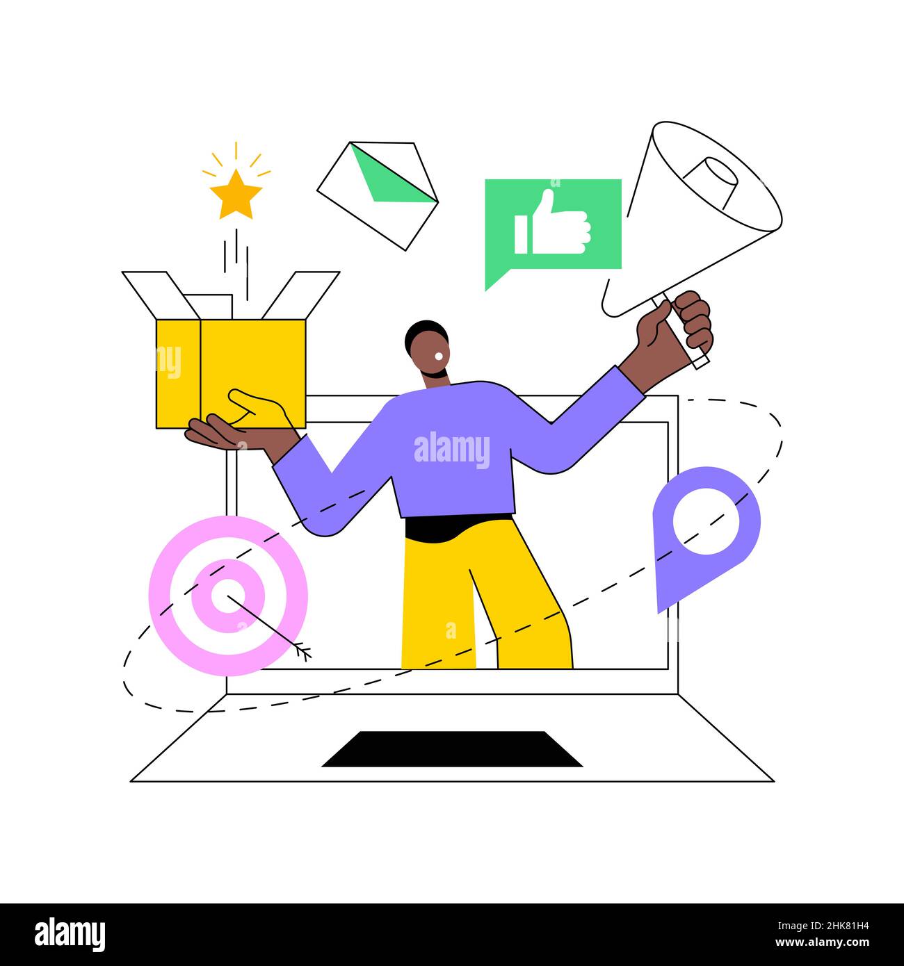 Product positioning abstract concept vector illustration. Advertising ...