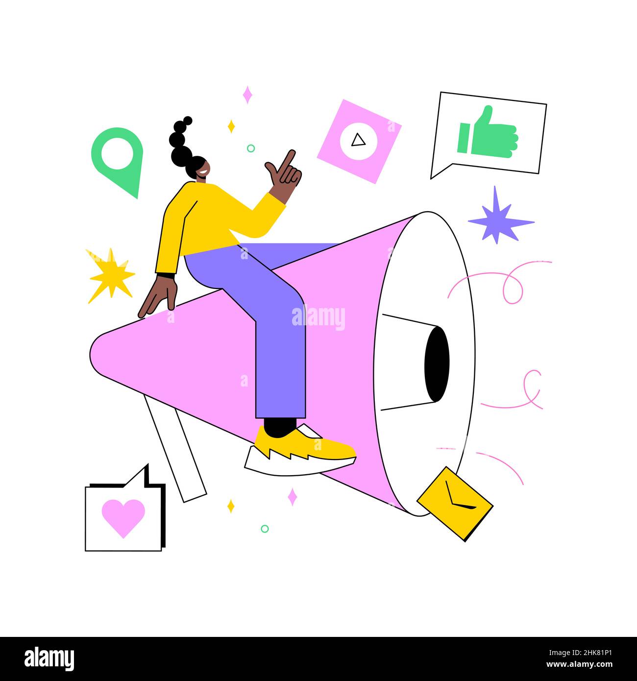 Advertising abstract concept vector illustration. Ad, billboard ...