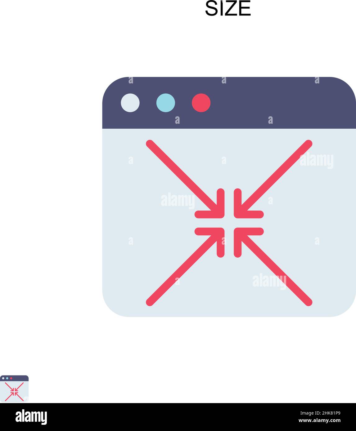 Size Simple vector icon. Illustration symbol design template for web ...