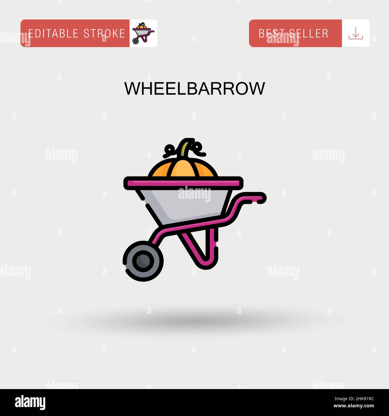 Wheel barrow nobody Stock Vector Images - Alamy