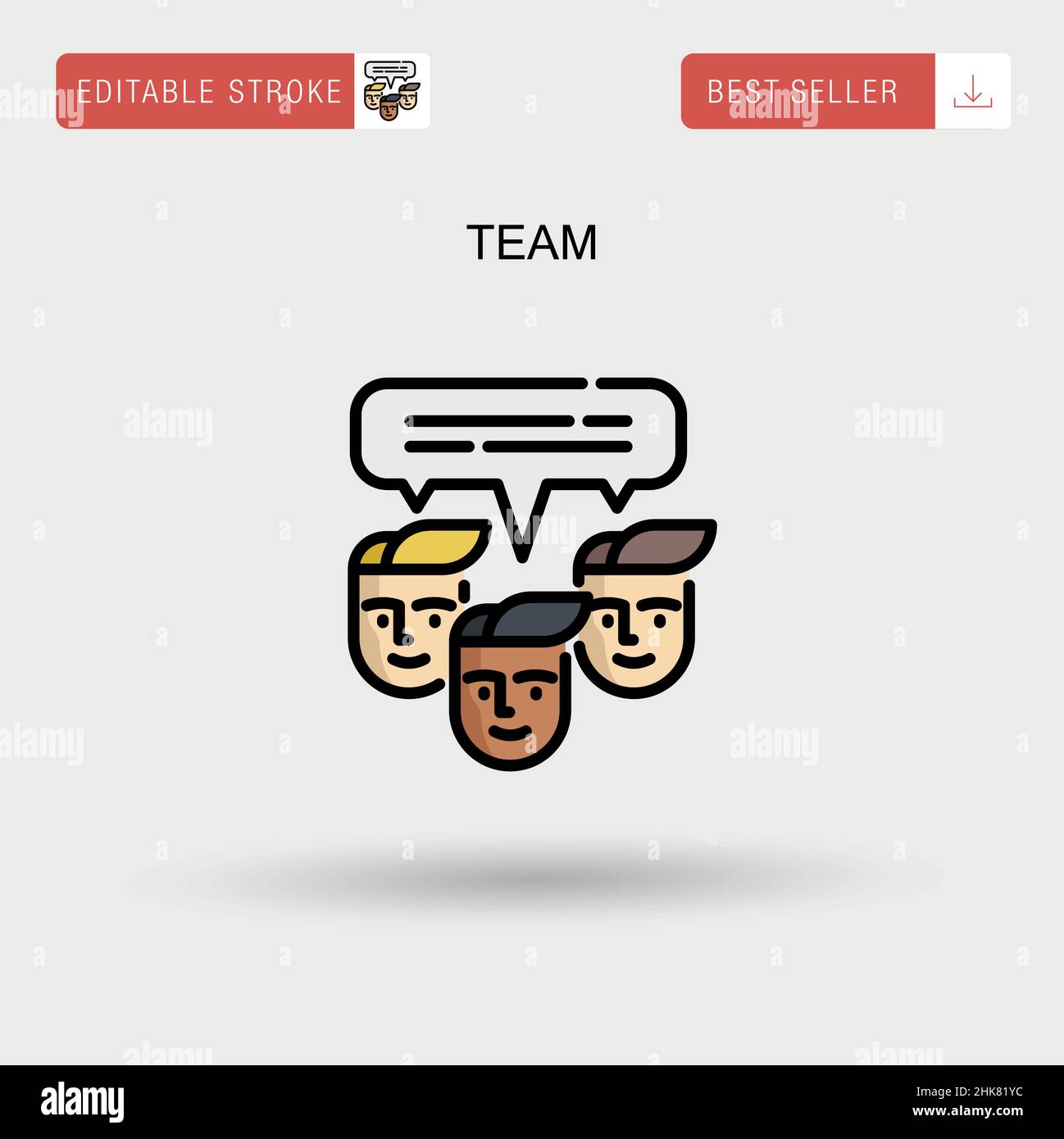 Team Simple vector icon Stock Vector Image & Art - Alamy