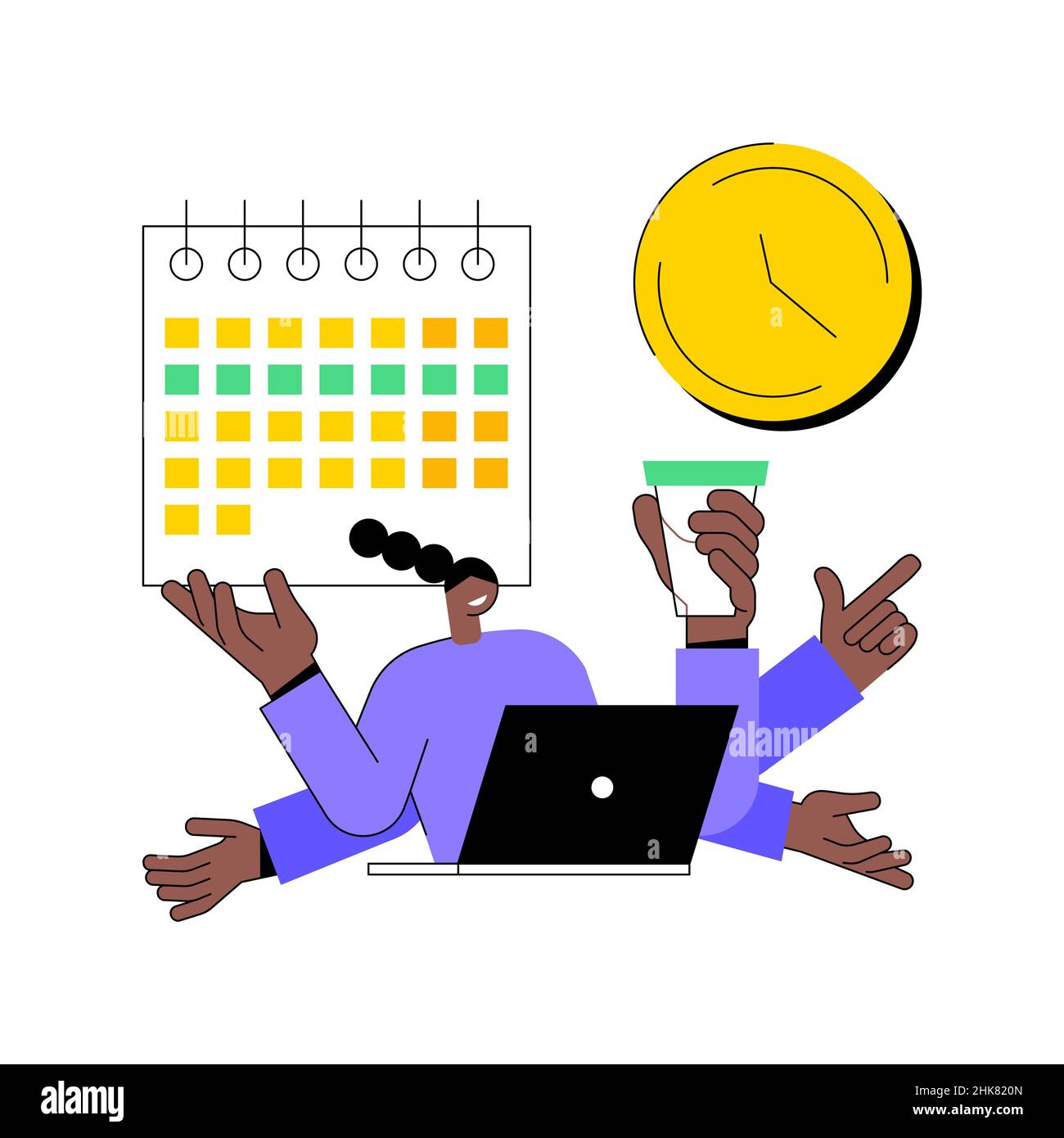 Productivity abstract concept vector illustration. Employee performance ...