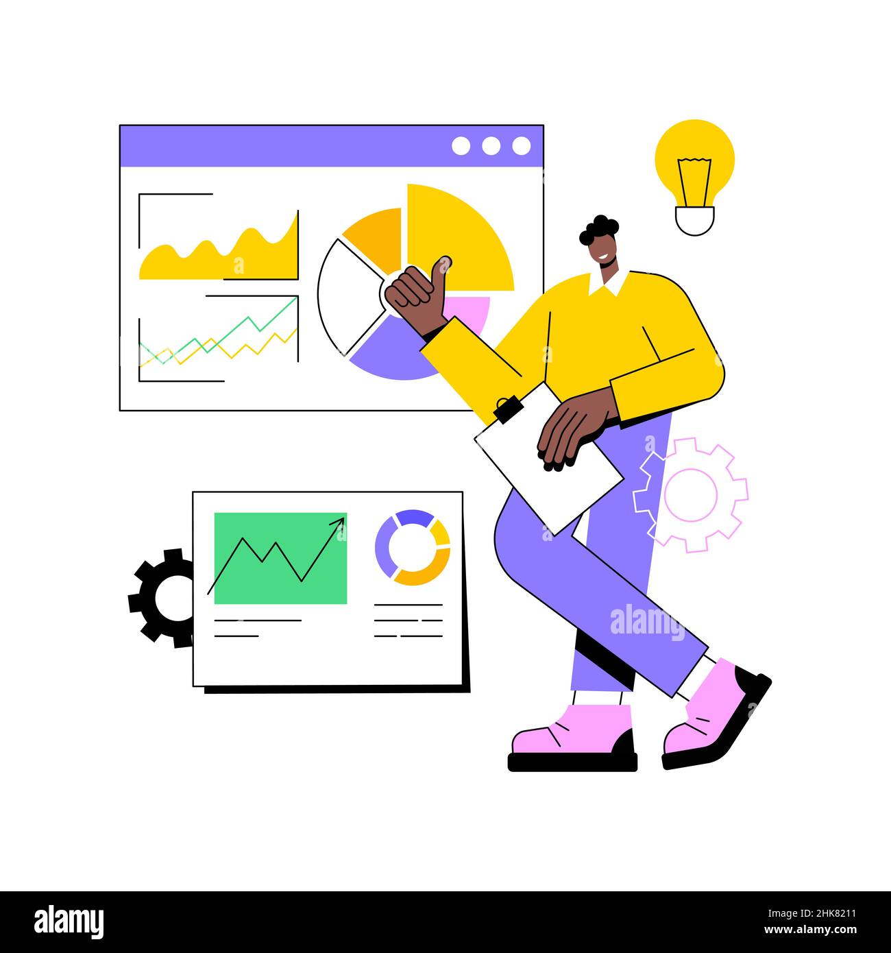 Business intelligence abstract concept vector illustration. BI systems ...