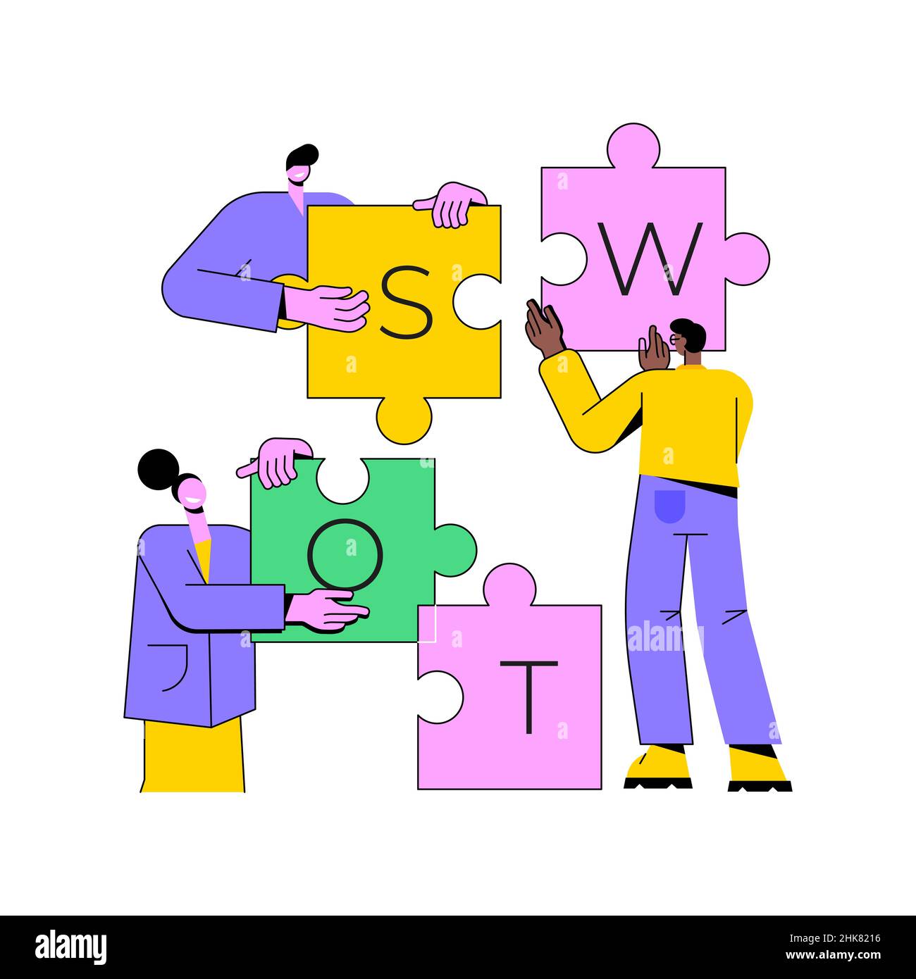 SWOT analysis abstract concept vector illustration. SWOT matrix ...