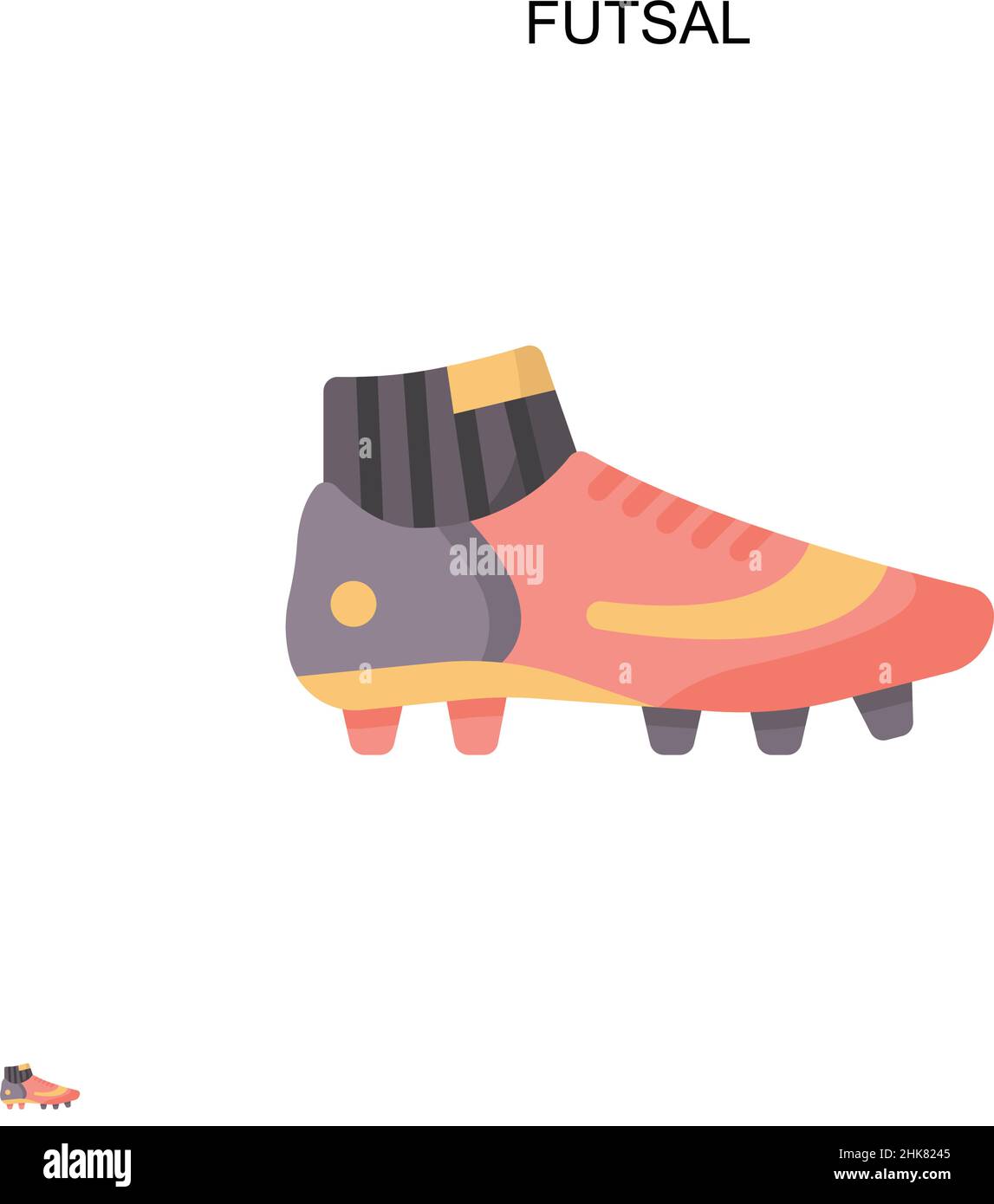 Futsal Simple vector icon. Illustration symbol design template for web ...