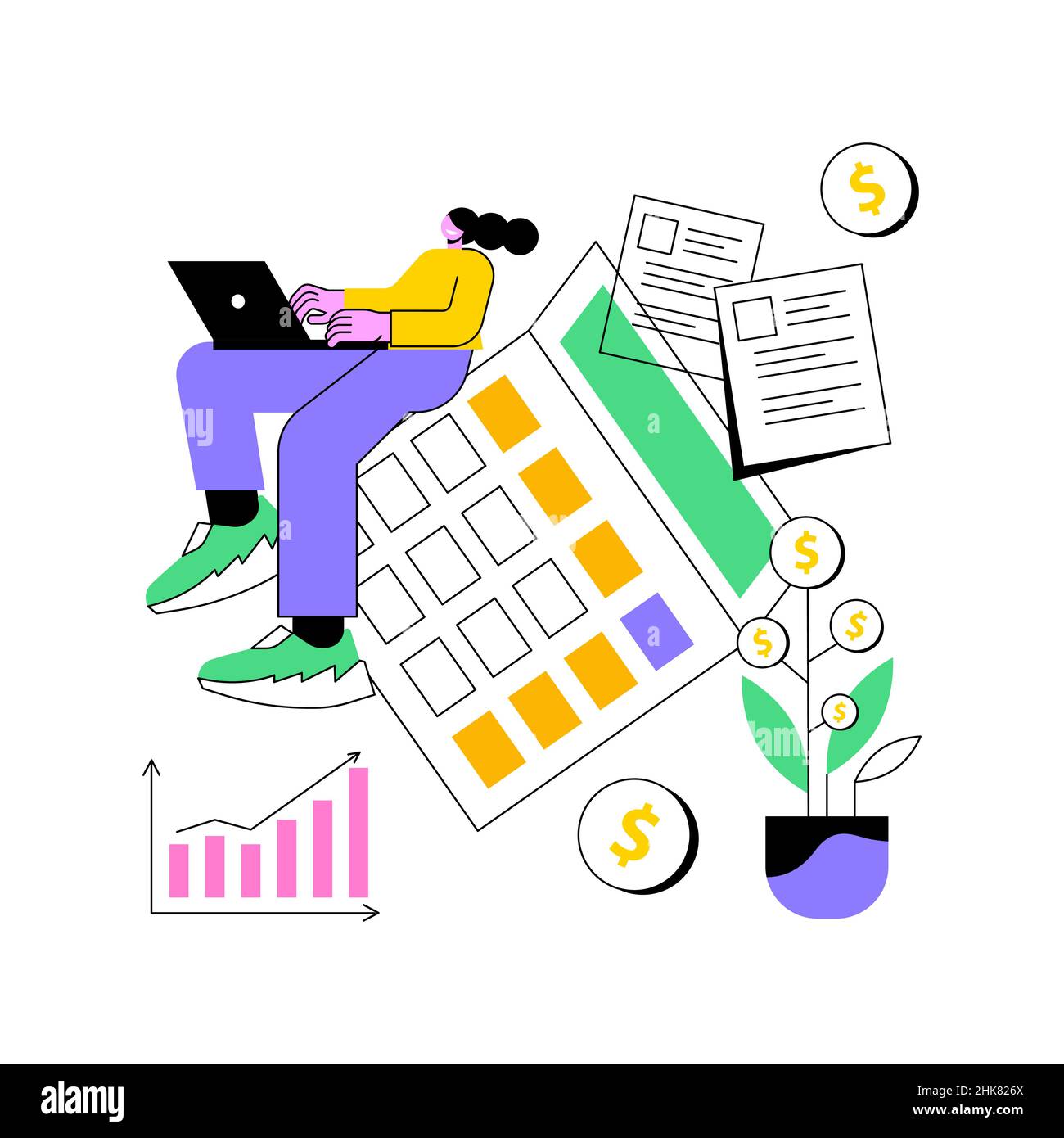 Accounting abstract concept vector illustration. Accounting firm ...