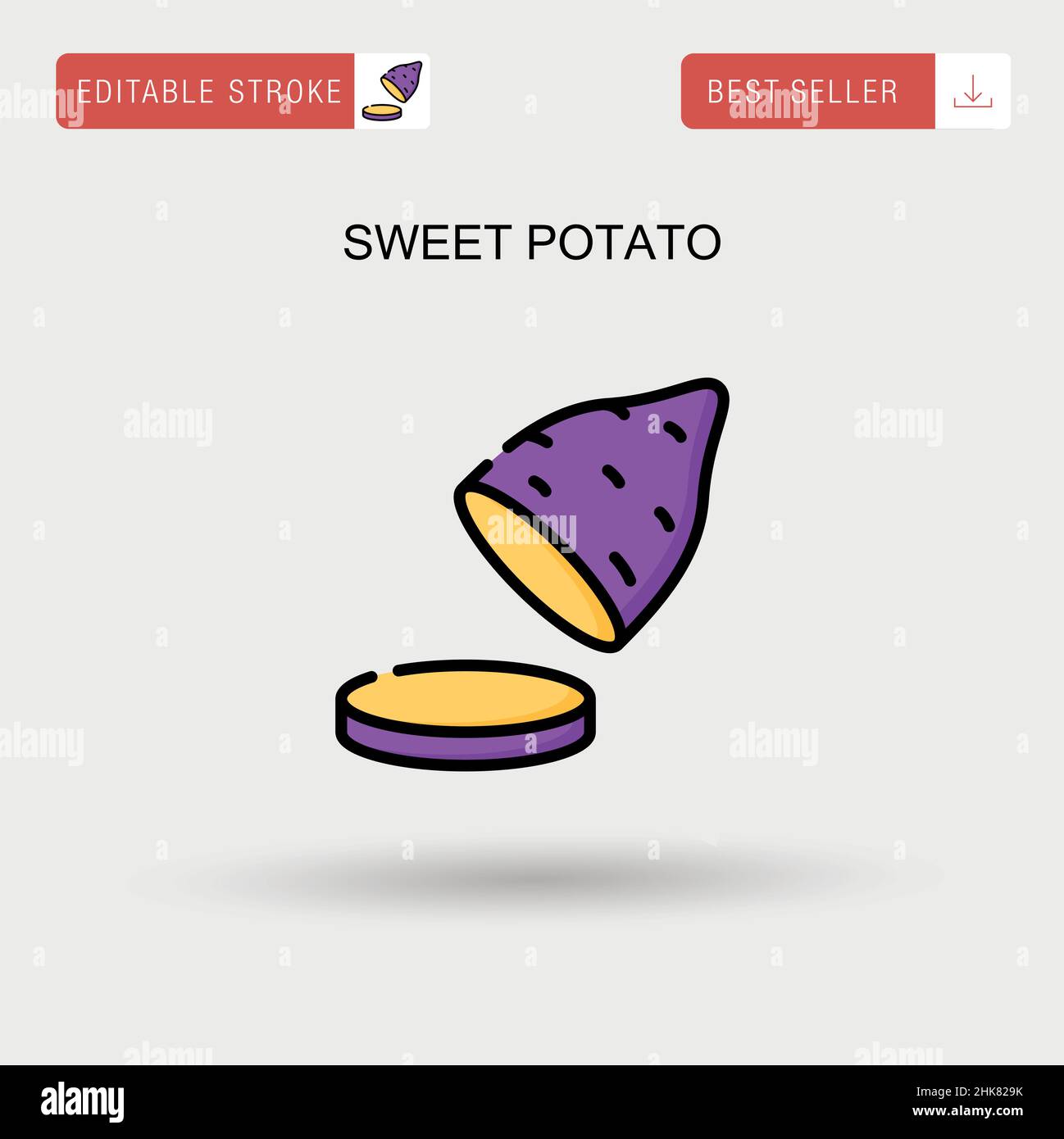 Sweet potato Simple vector icon Stock Vector Image & Art - Alamy