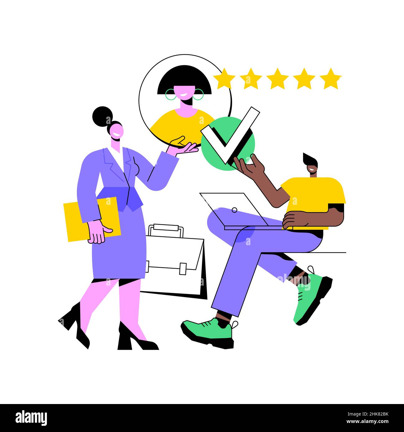 Hiring employee abstract concept vector illustration. Human resources ...