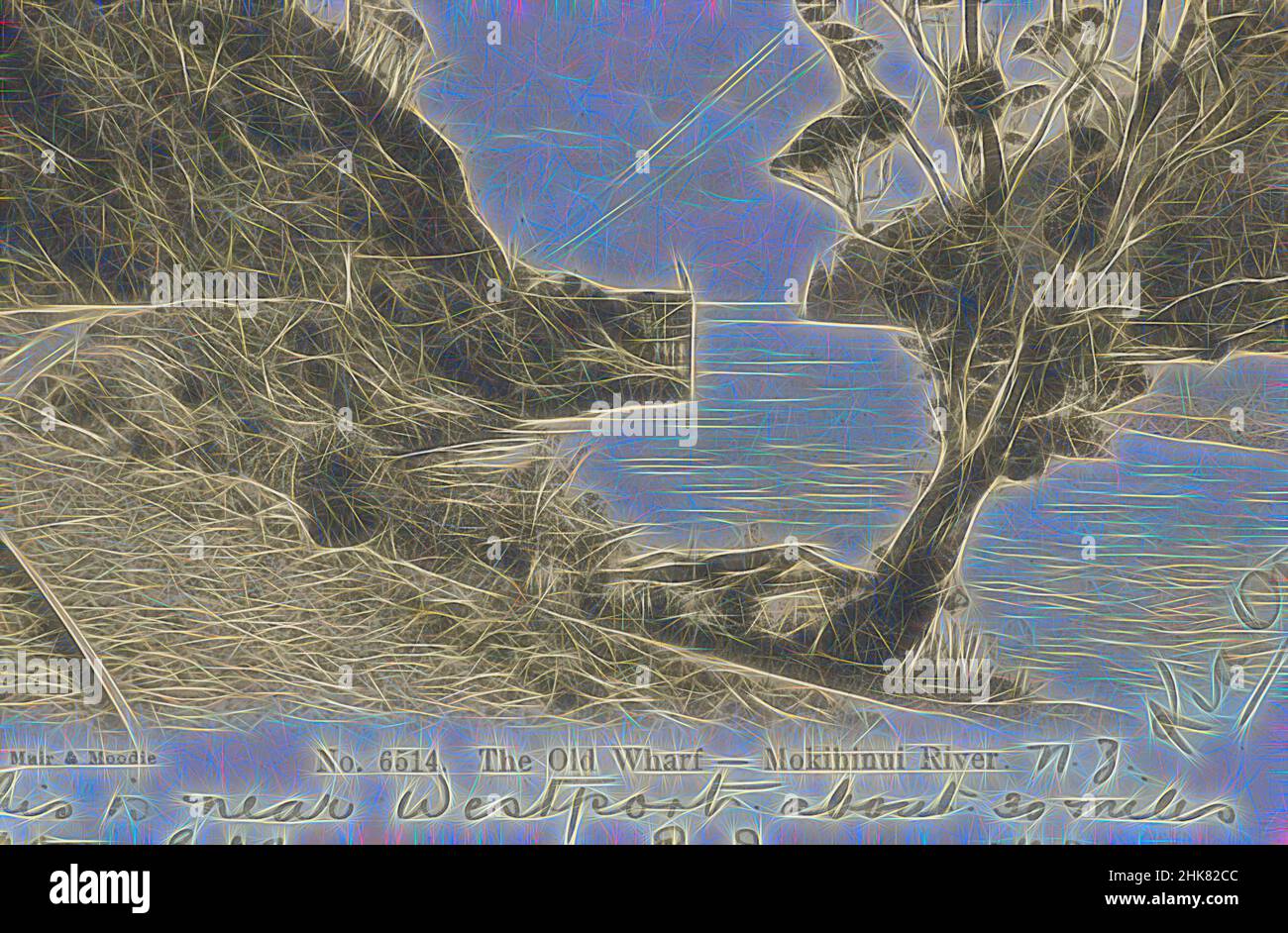 Inspired by The Old Wharf, Mokihinui River, Muir & Moodie studio, 1904 ...