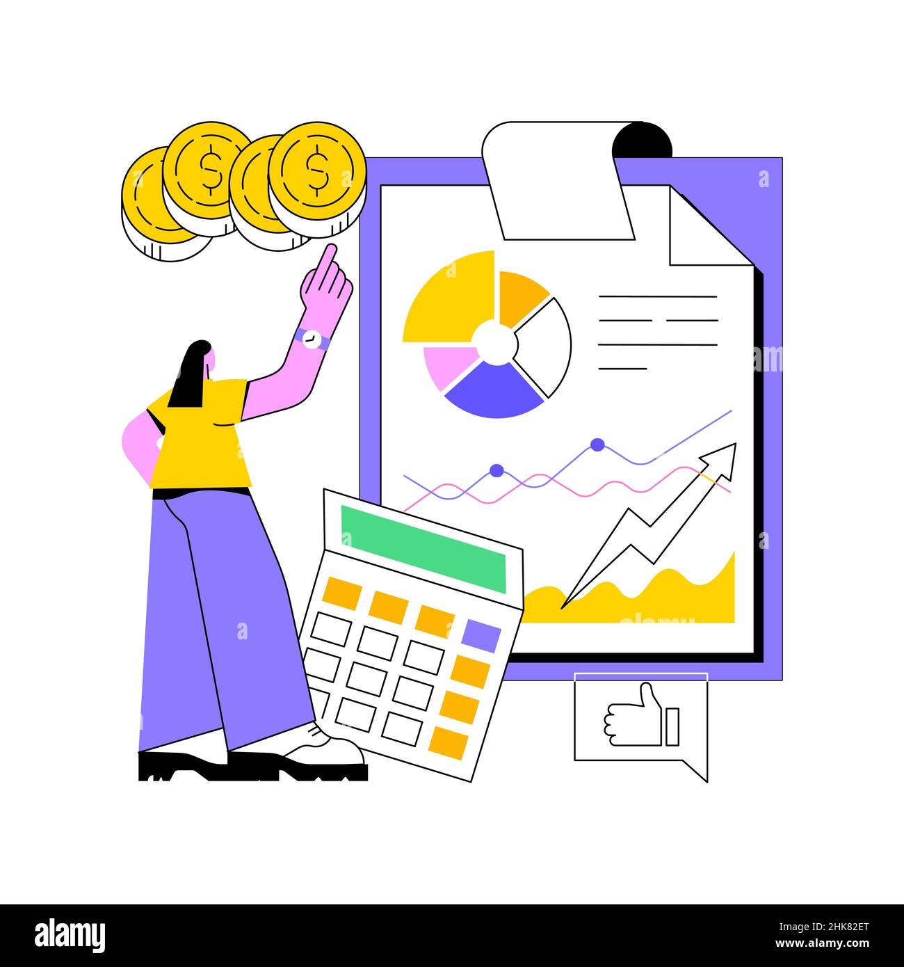 Income statement abstract concept vector illustration. Comprehensive ...