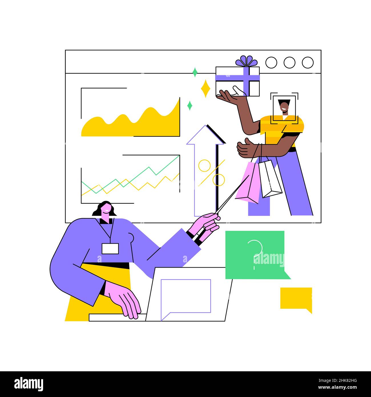 Consumer behaviour abstract concept vector illustration. Marketing ...