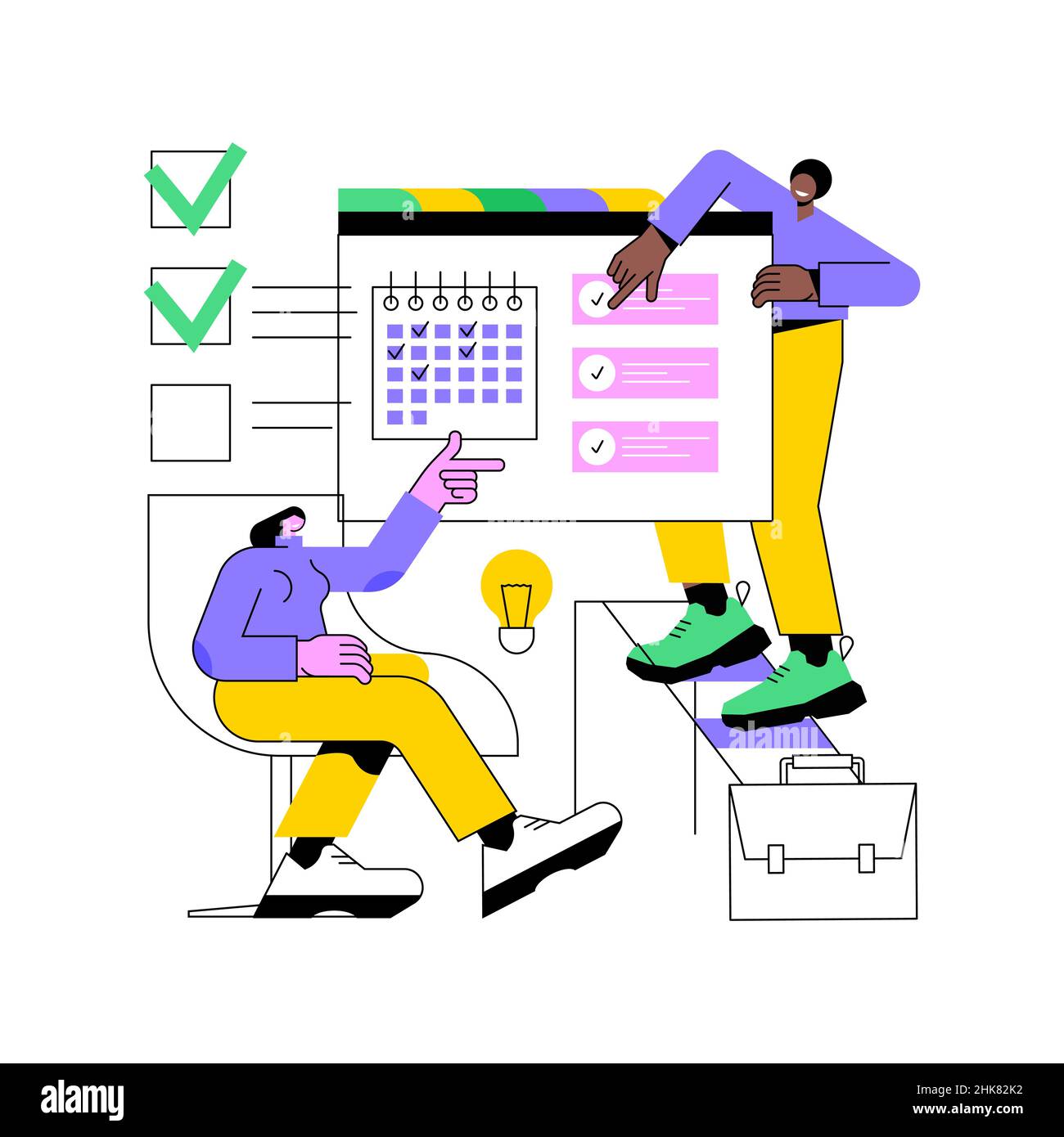 Project management abstract concept vector illustration. Business ...
