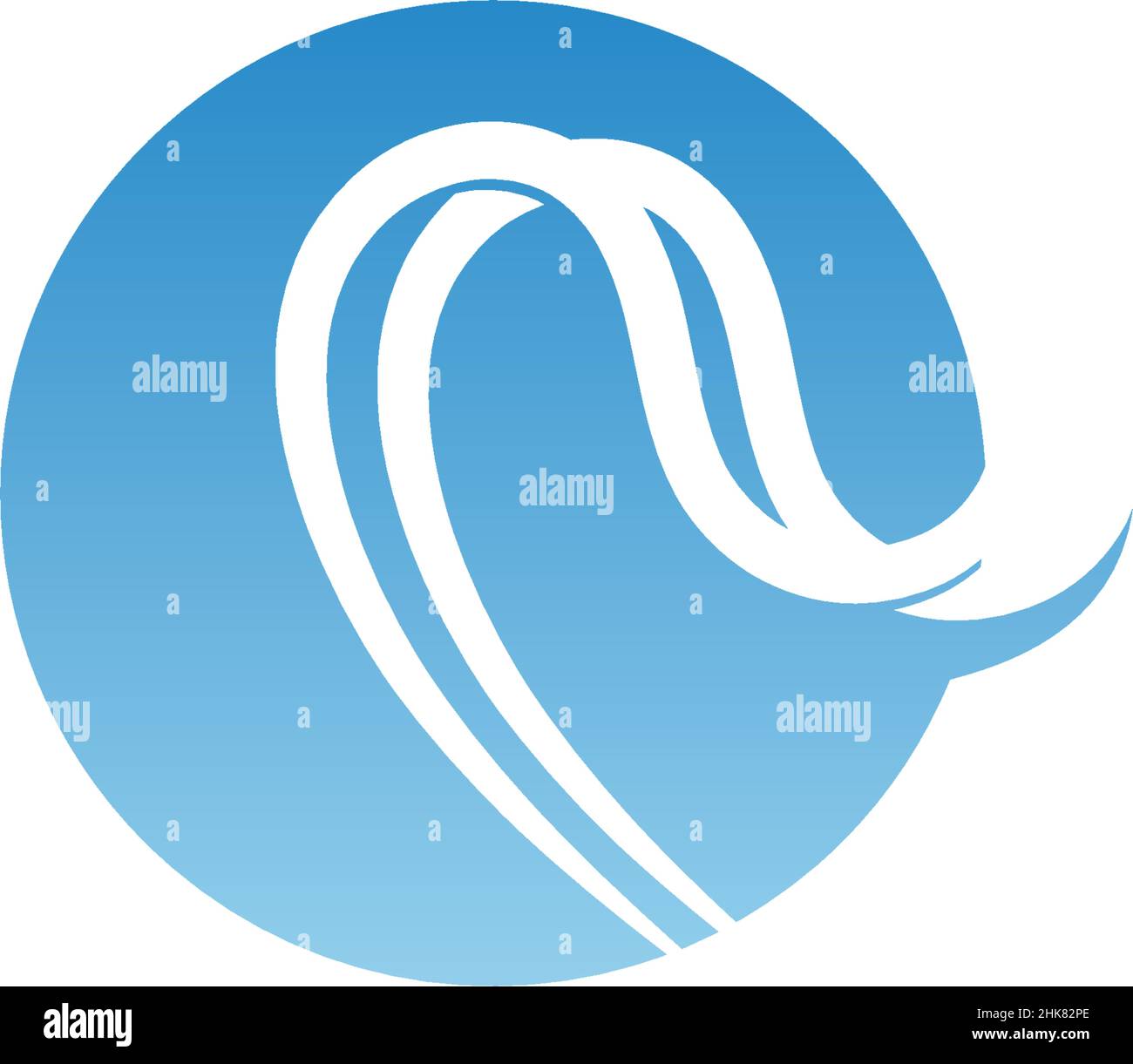 Two simple water wave lines illustration logo icon template Stock ...