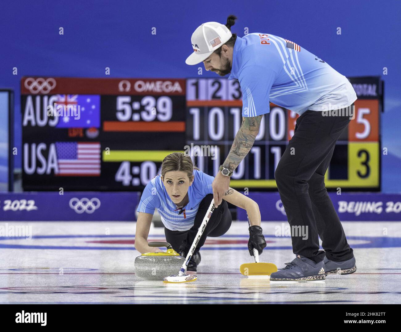 Beijing, China. 2nd Feb, 2022. Team USA opened competition at the ...