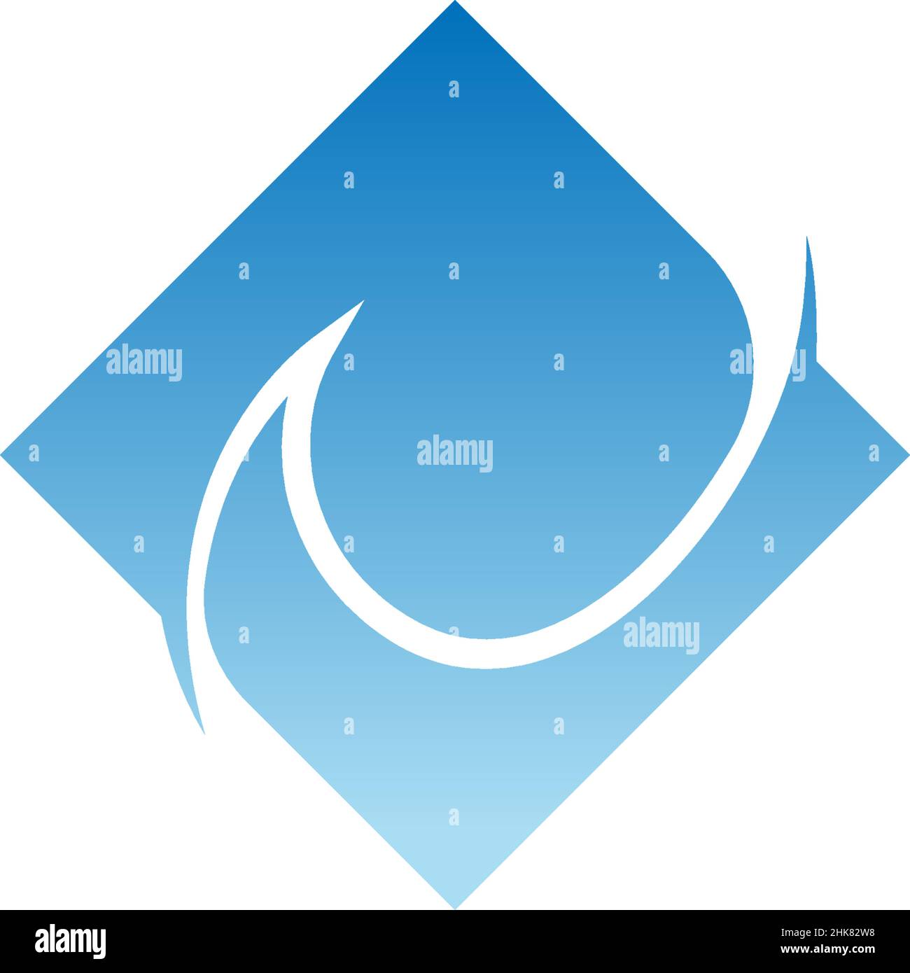 Two simple water wave lines illustration logo icon template Stock ...