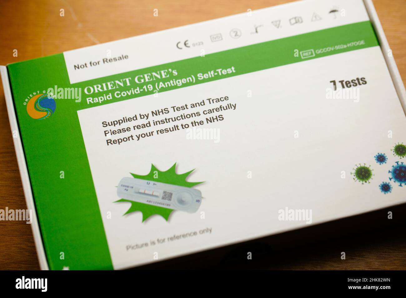 Close-up of Orient Gene COVID-19 rapid lateral flow test kit Stock ...