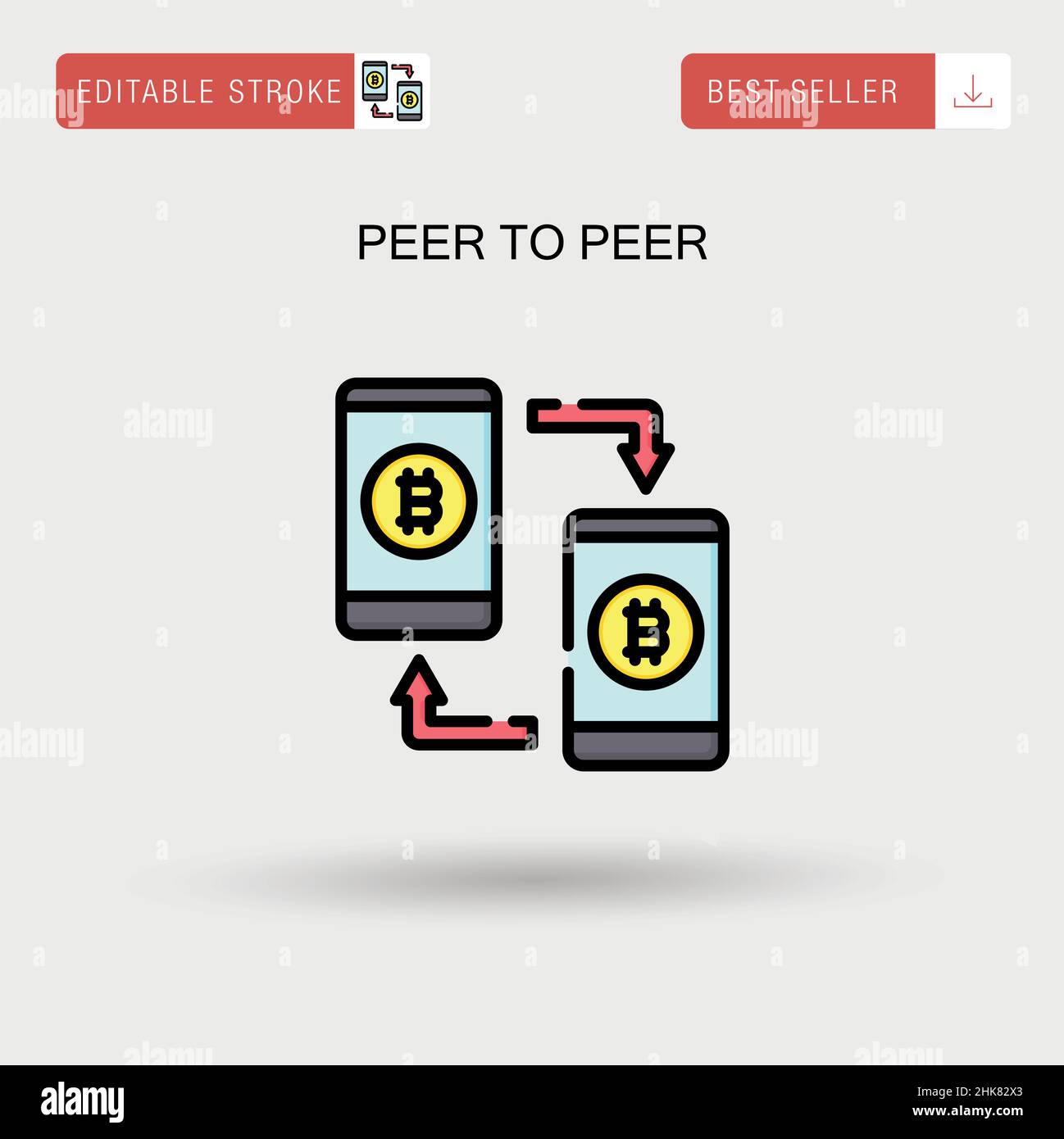 Peer to peer Simple vector icon Stock Vector Image & Art - Alamy