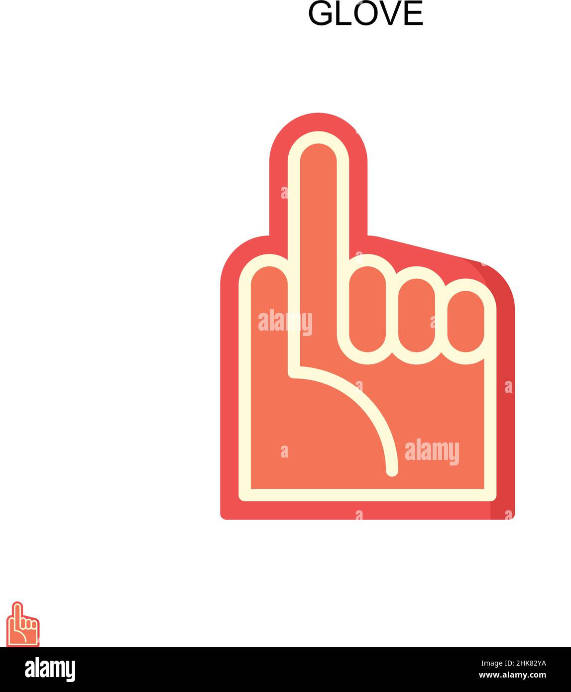 Glove Simple vector icon. Illustration symbol design template for web ...