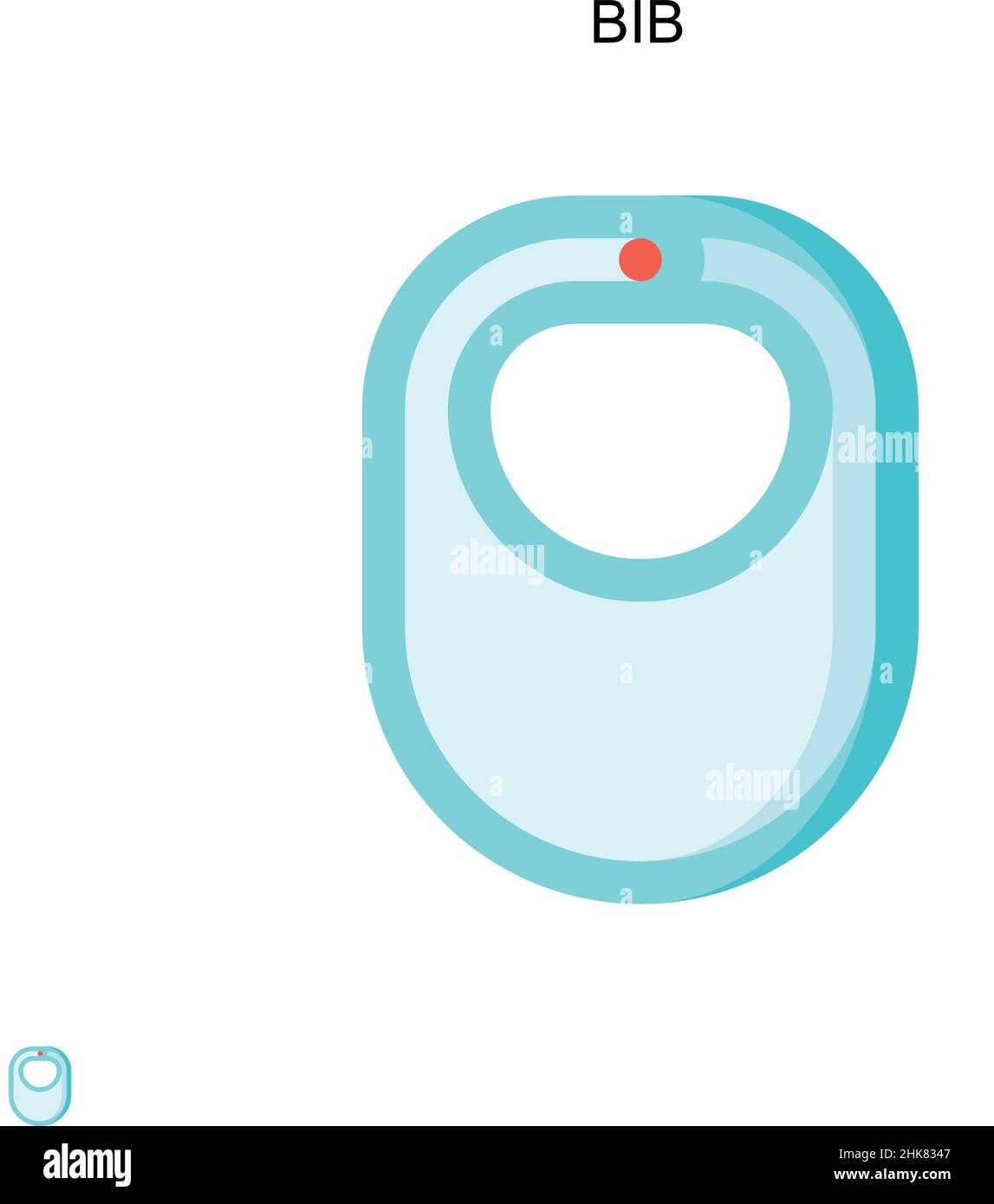 Bib Simple vector icon. Illustration symbol design template for web ...