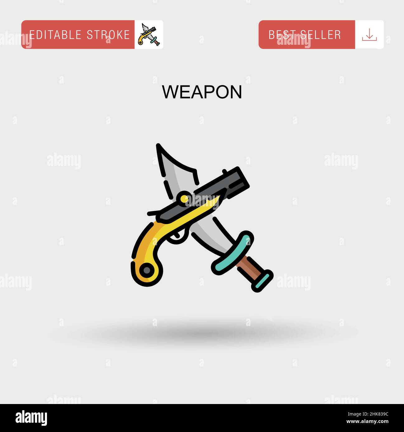 Weapon Simple vector icon Stock Vector Image & Art - Alamy