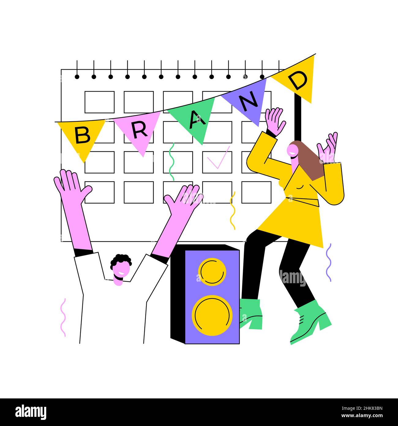 Brand event abstract concept vector illustration. Event management ...